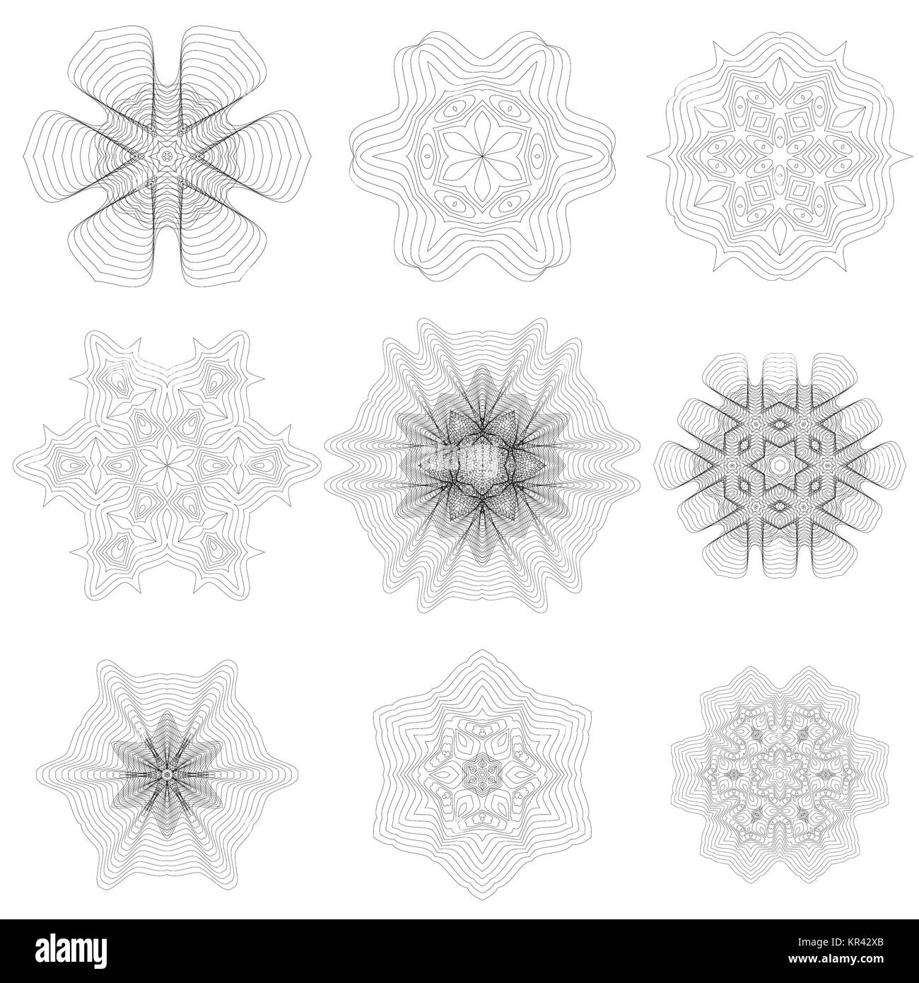 Set of Rosettes Isolated Stock Photo - Alamy