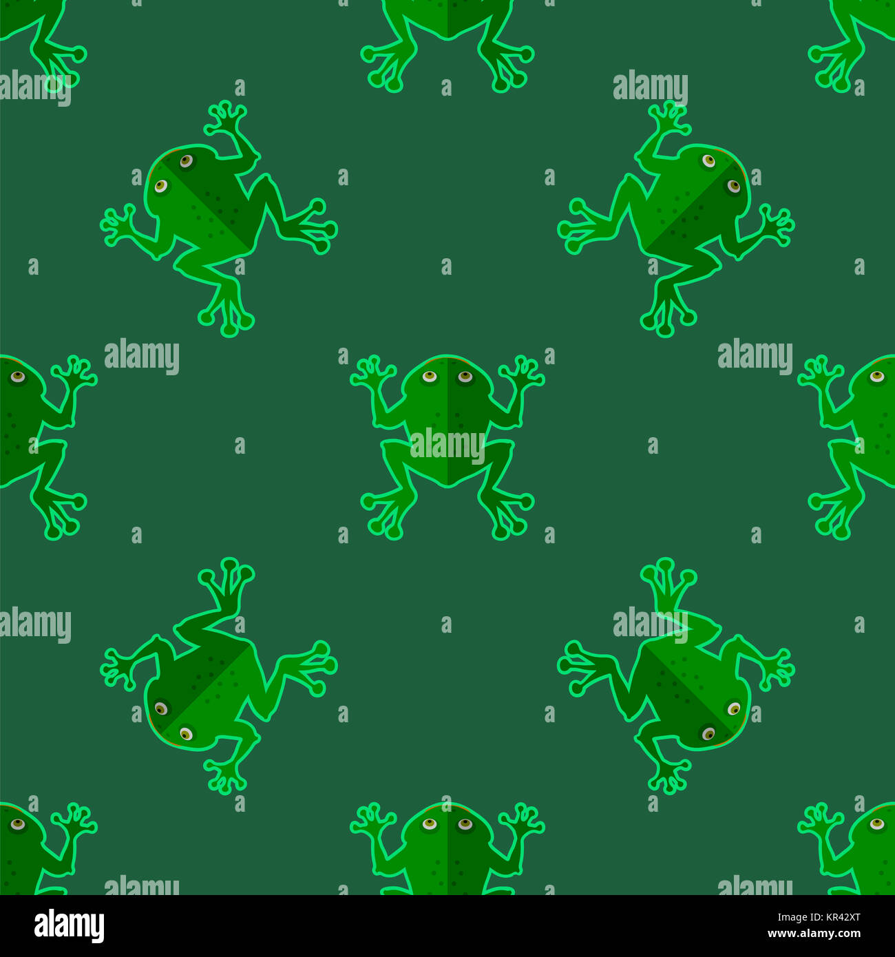 Seamless Cartoon Frog Pattern Stock Photo - Alamy