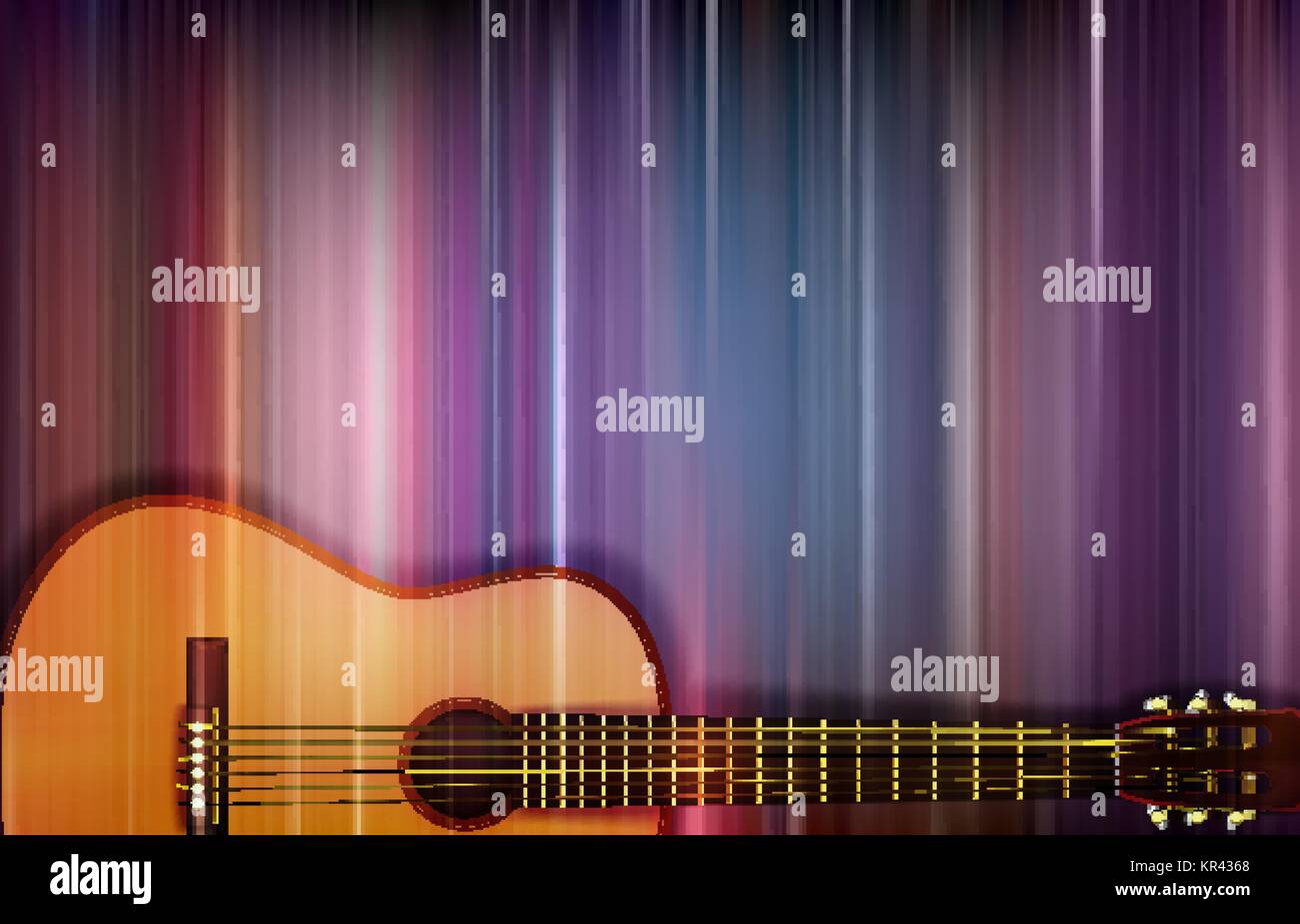 abstract blue music background with acoustic guitar Stock Vector Image ...
