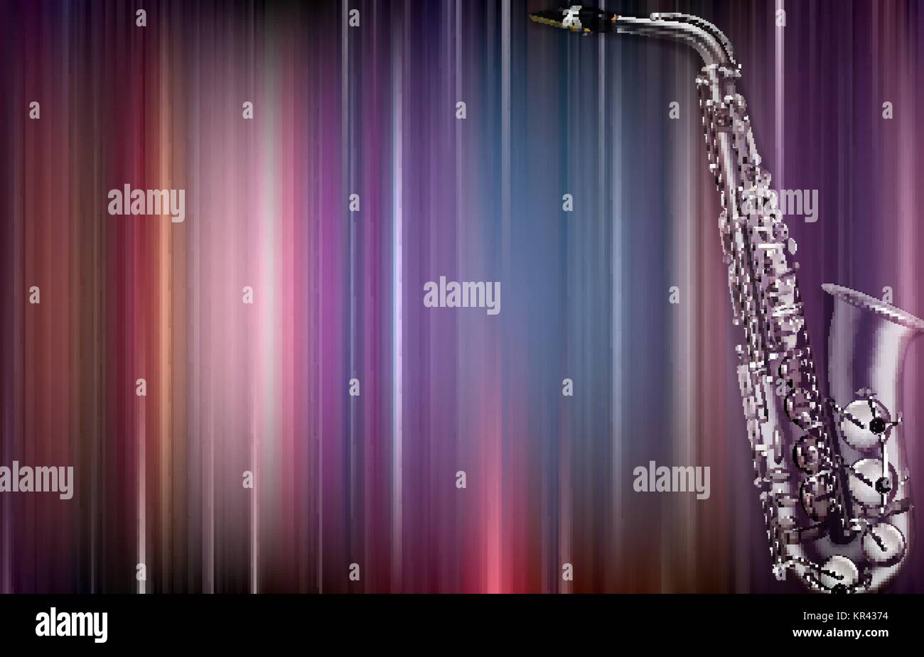 abstract blue music background with saxophone Stock Vector Image & Art ...