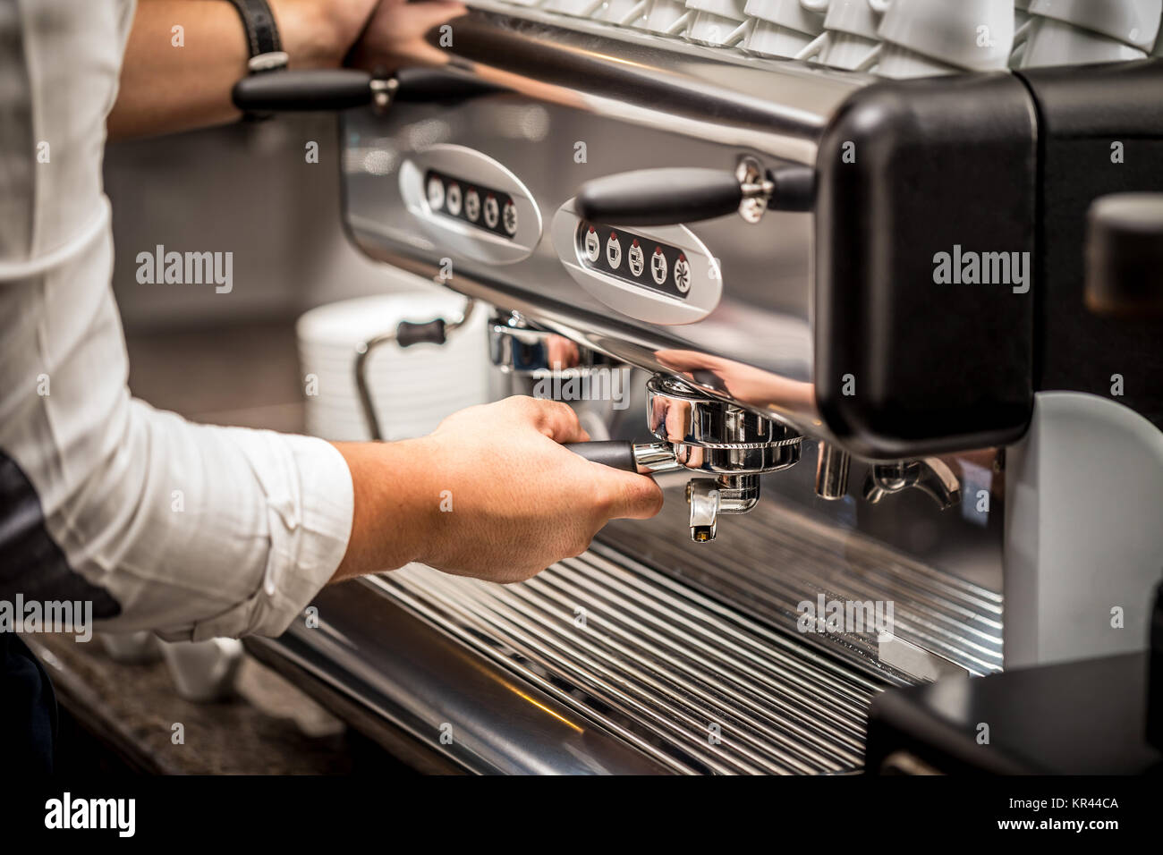 Professional coffee machine Stock Photo - Alamy