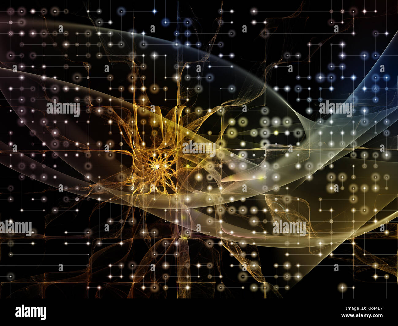 Virtualization of Digital Grid Stock Photo - Alamy