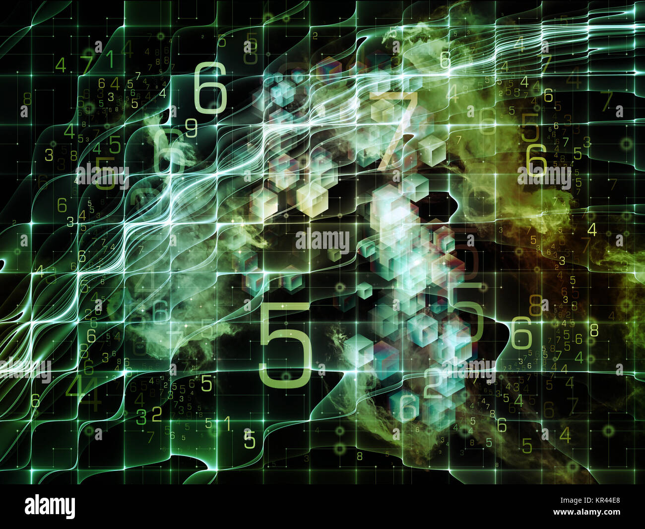 Virtual Digital Grid Stock Photo - Alamy