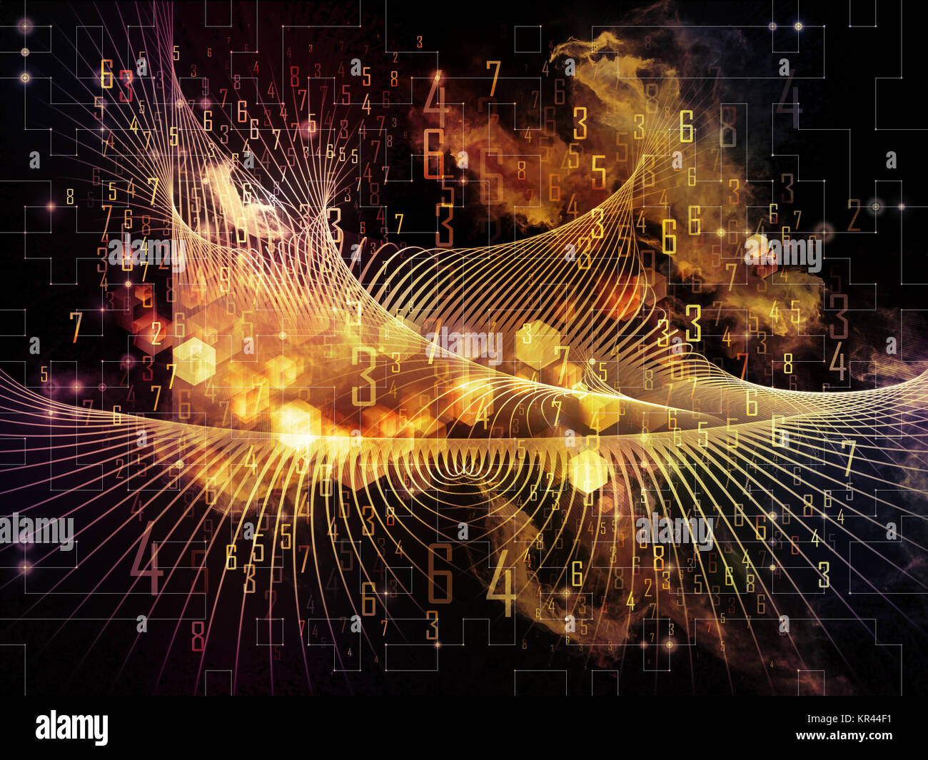 Numeric Digital Grid Stock Photo - Alamy