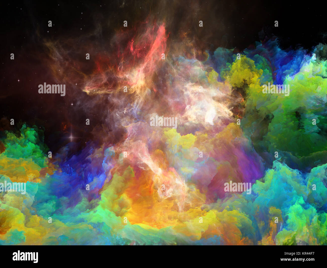 Colorful Space Nebula Stock Photo - Alamy