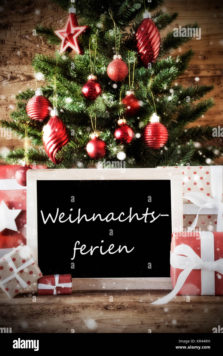 tree with christmas holidays means christmas break Stock Photo - Alamy