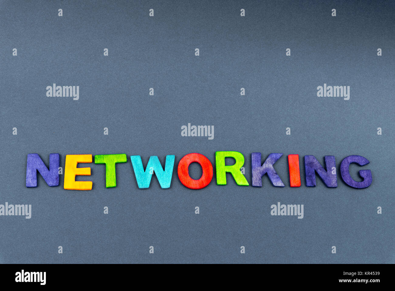 Word NETWORKING created of wood letters on dark background Stock Photo ...