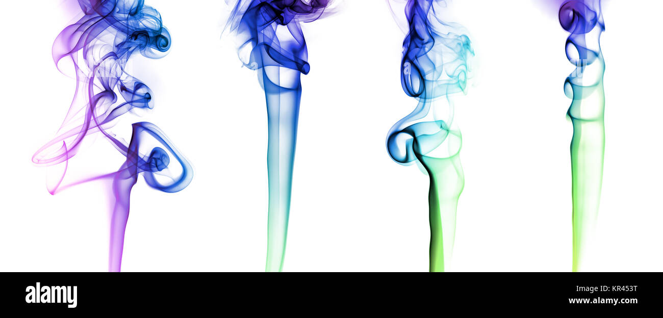 Set of abstract smoke Stock Photo - Alamy