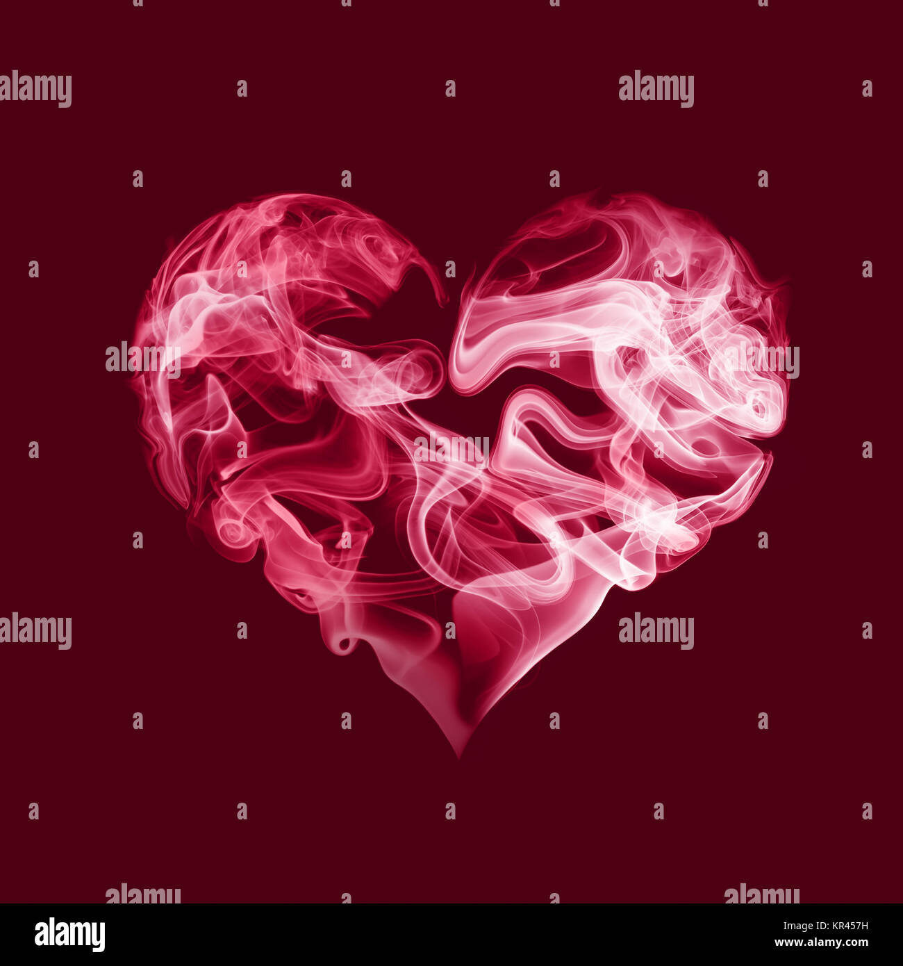 Abstract heart made of smoke Stock Photo - Alamy