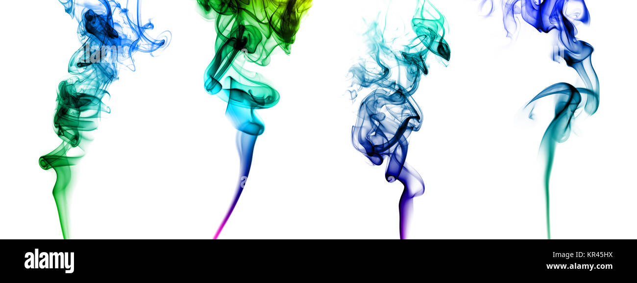 Set of colored smoke Stock Photo - Alamy