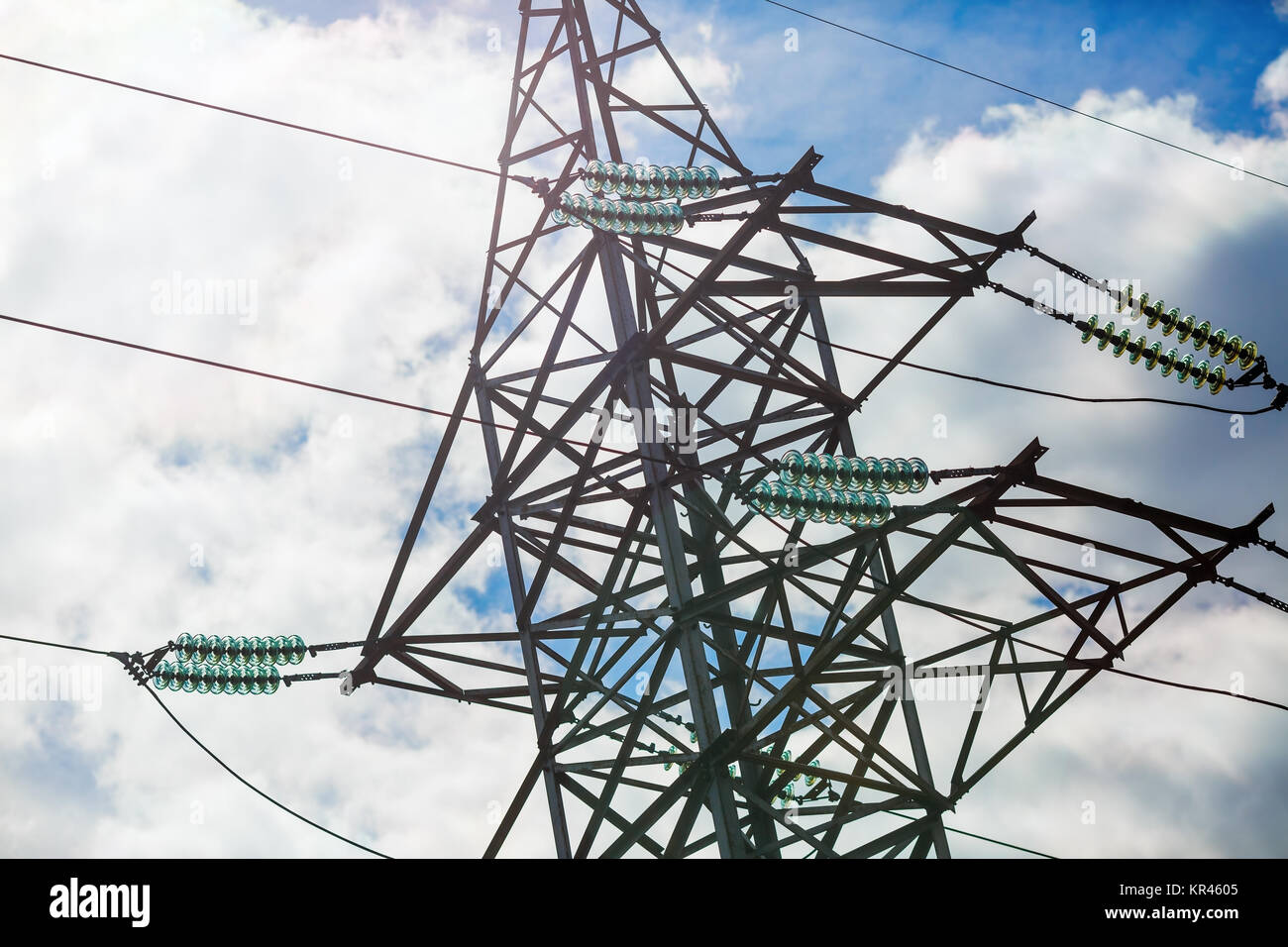 Close-up of electricity pylon Stock Photo - Alamy