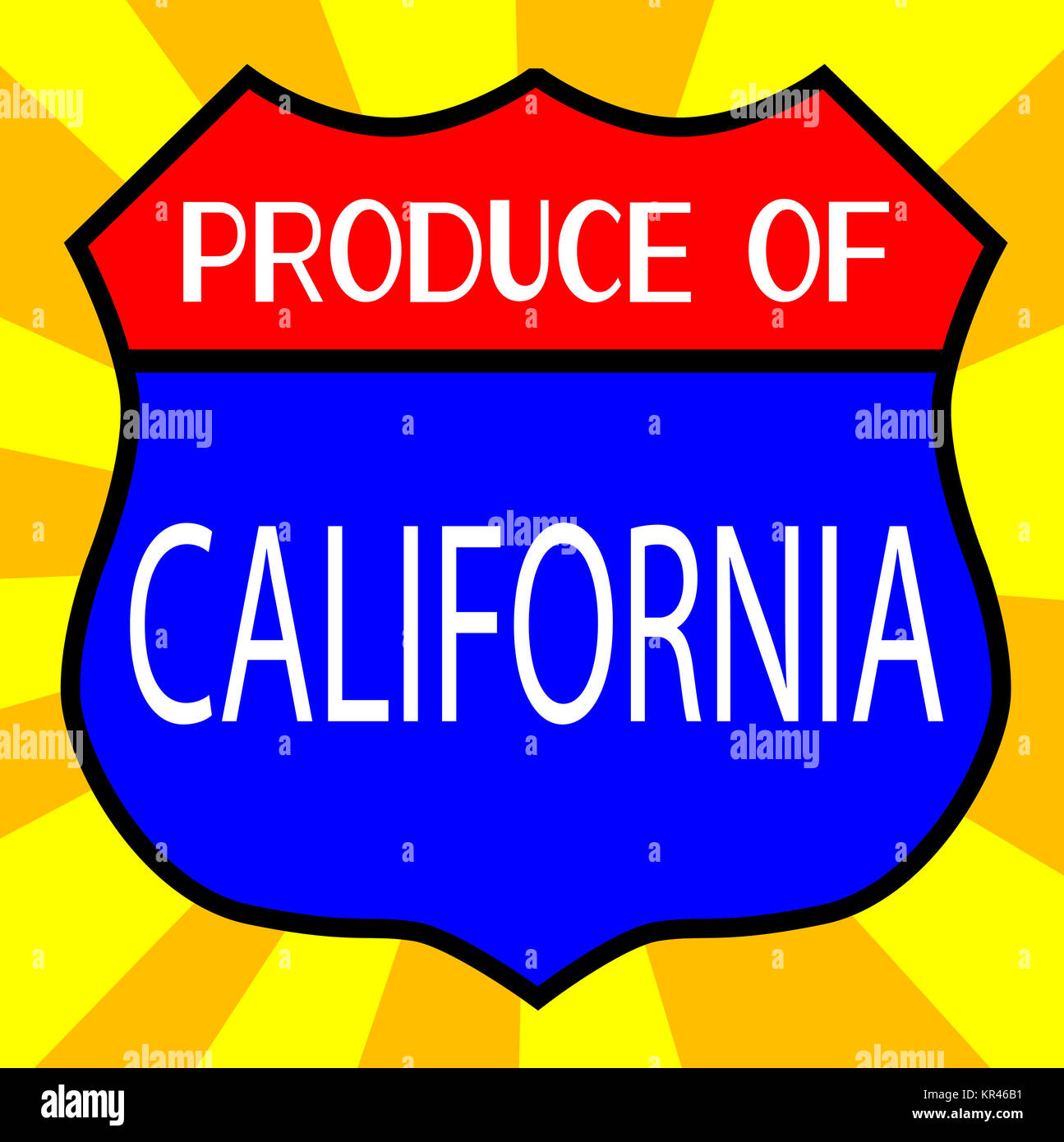 Produce Of California Shield Stock Photo - Alamy