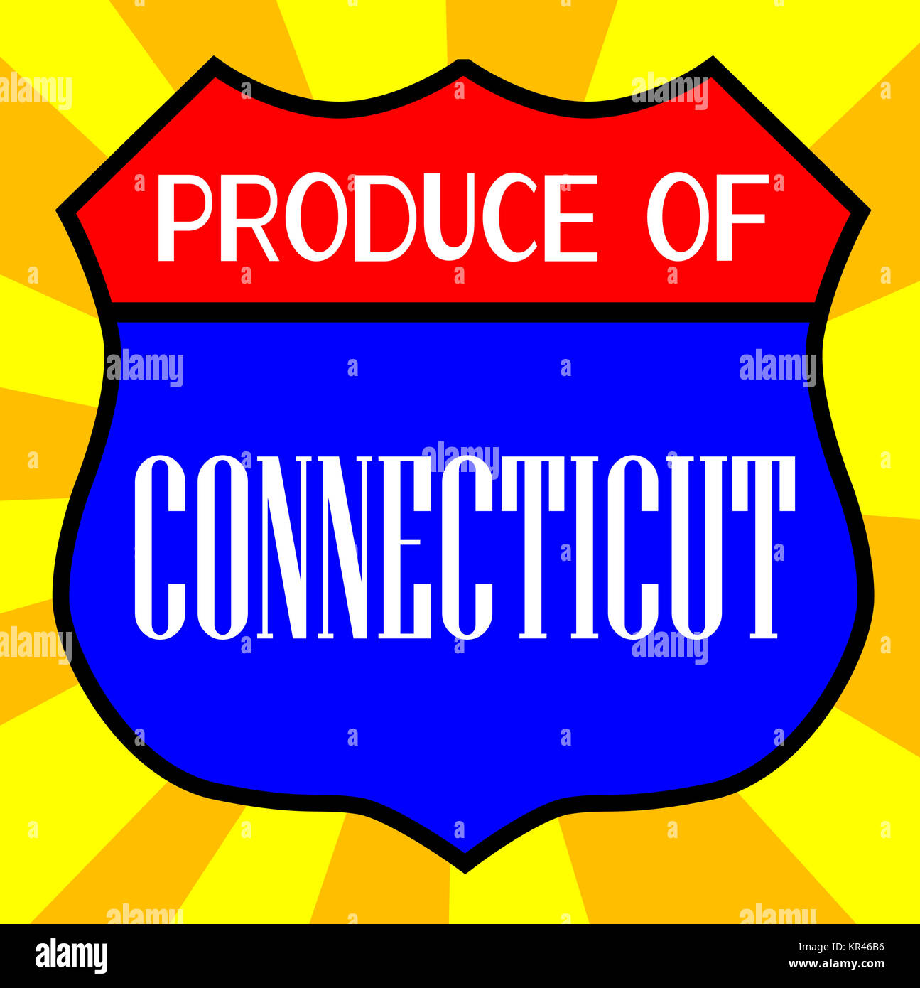Produce Of Connecticut Shield Stock Photo - Alamy