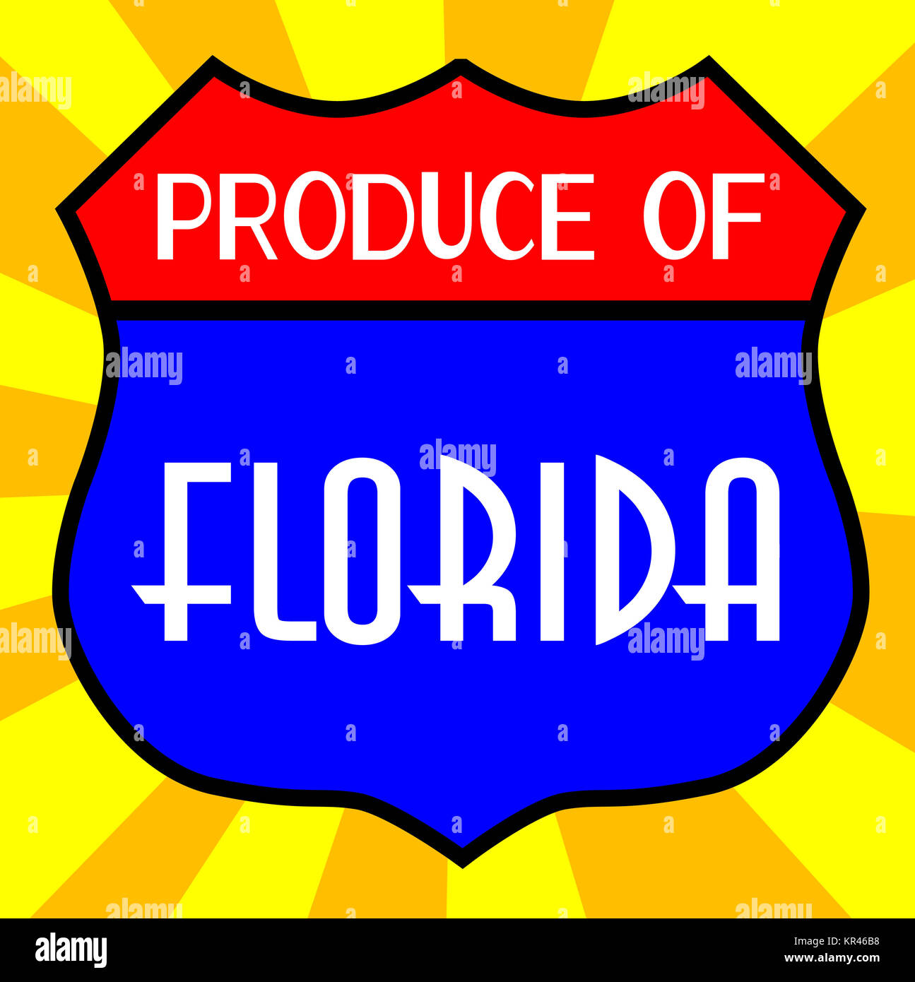 Produce Of Florida Shield Stock Photo - Alamy