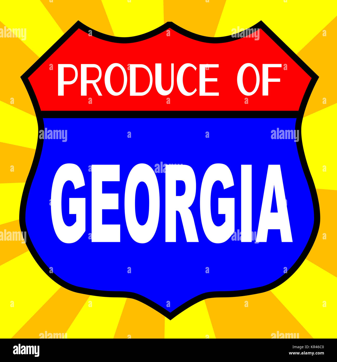 Produce Of Georgia Shield Stock Photo - Alamy