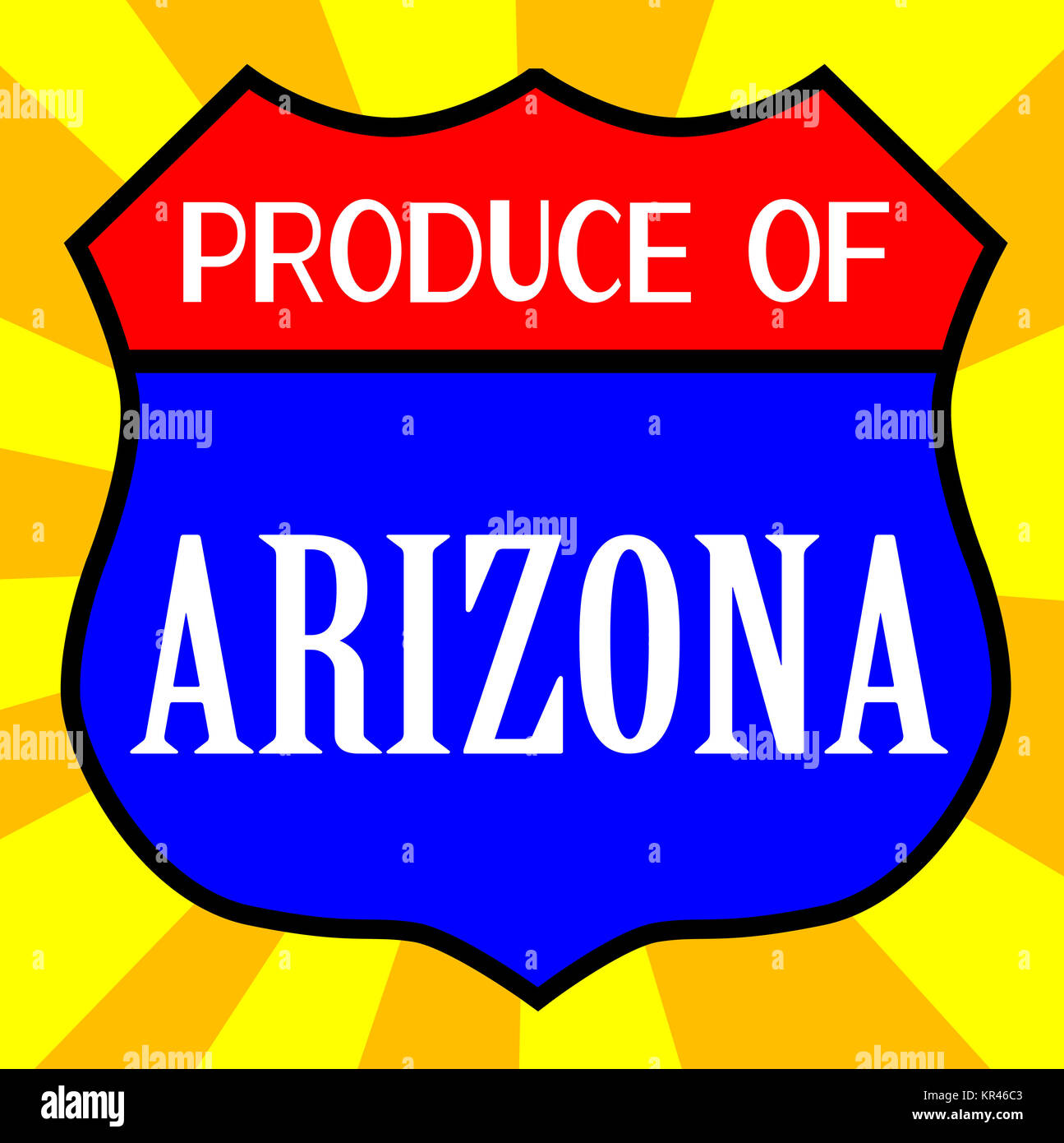 Produce Of Arizona Shield Stock Photo - Alamy