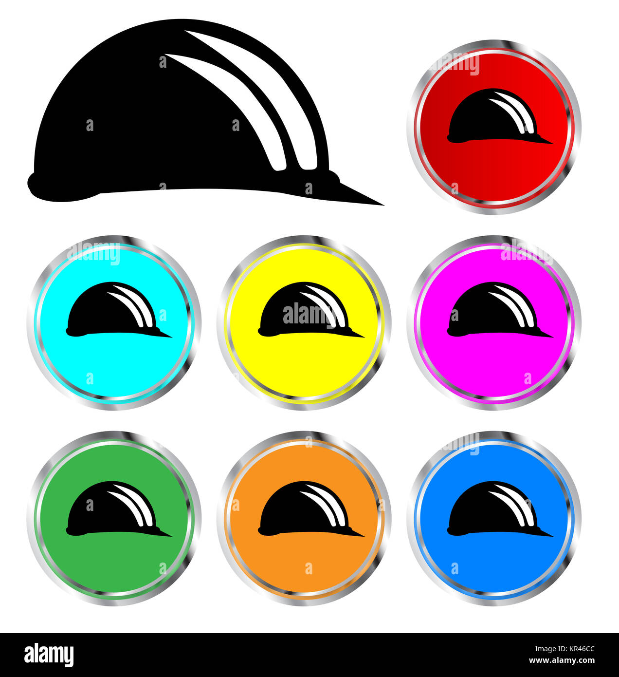 Hard Hat Icons Stock Photo - Alamy