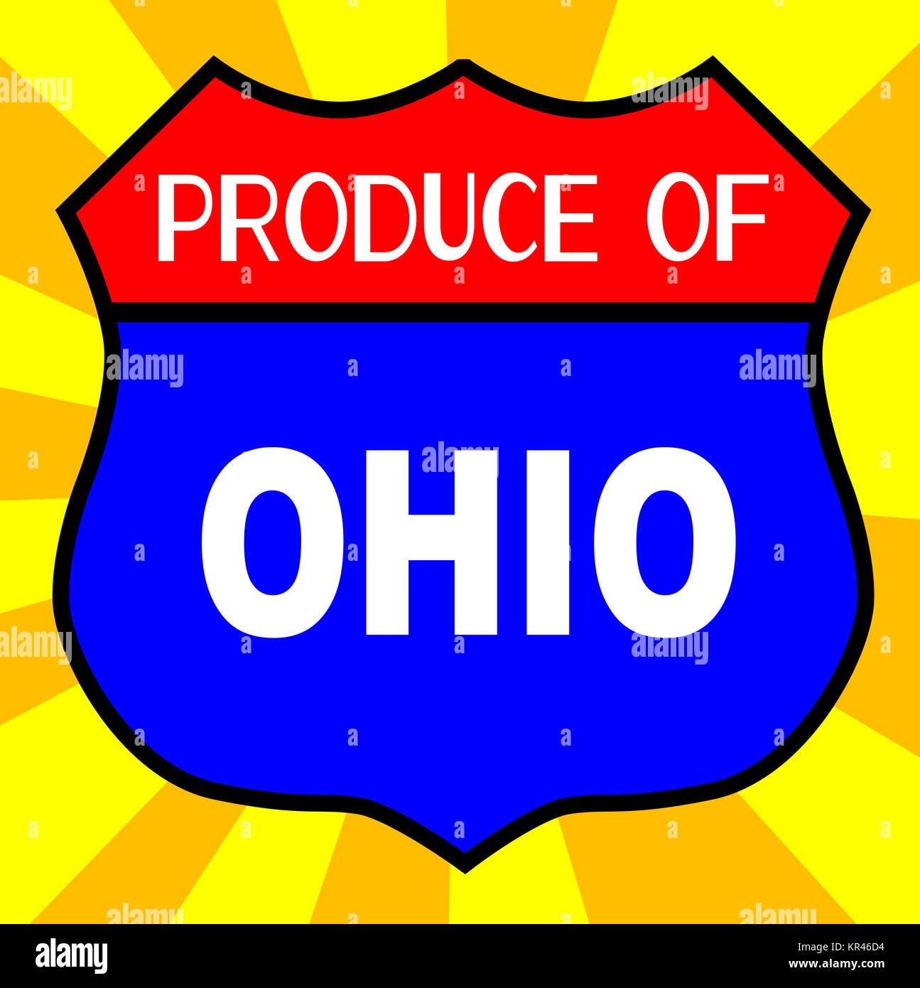Produce Of Ohio Shield Stock Photo - Alamy