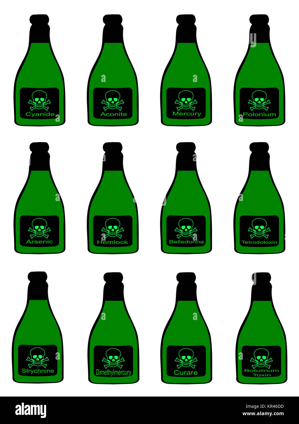 Poison crossbones warning label Cut Out Stock Images & Pictures - Alamy