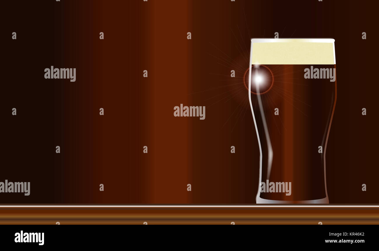 Pint On The Bar Stock Photo - Alamy