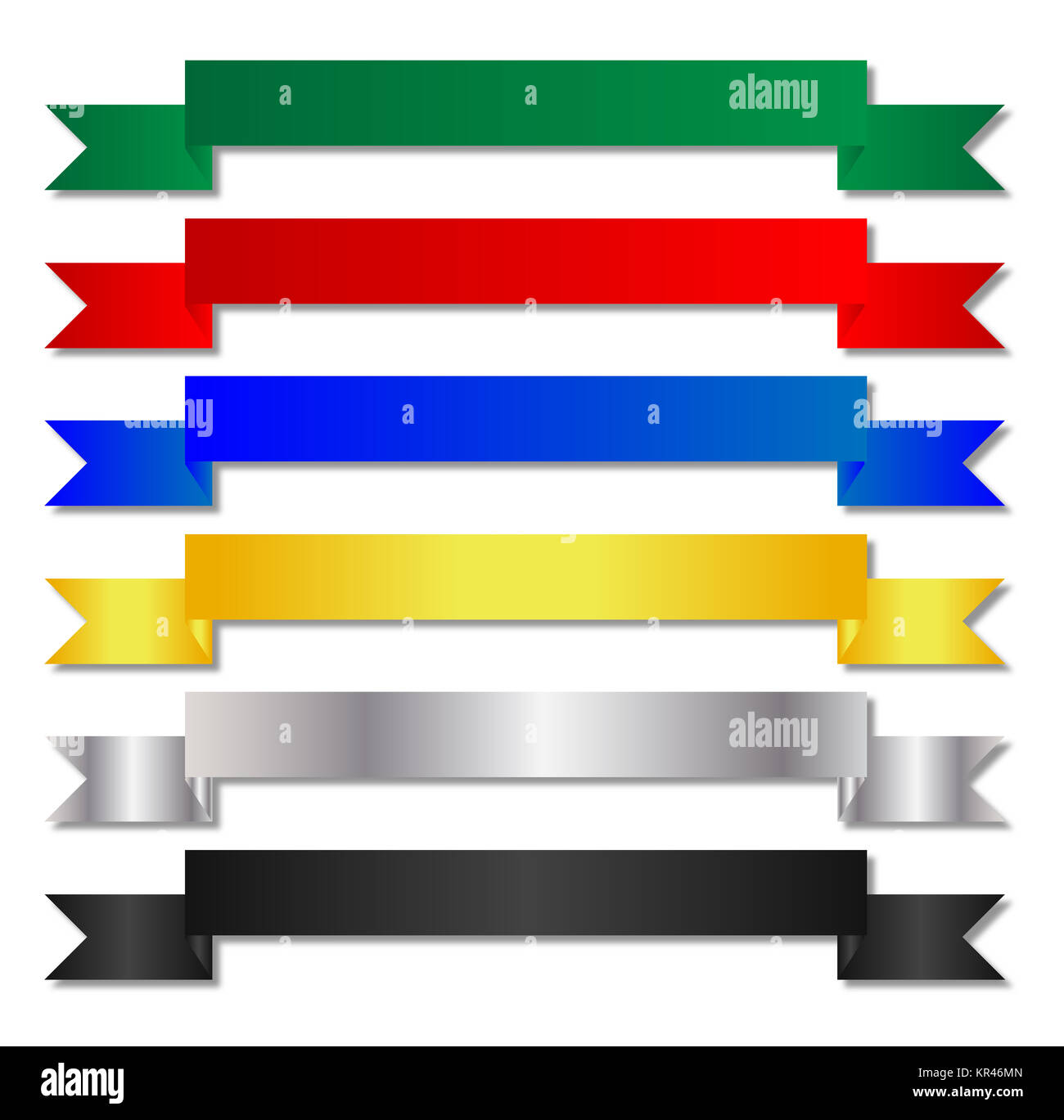 Ribbon Banner Set Stock Photo - Alamy