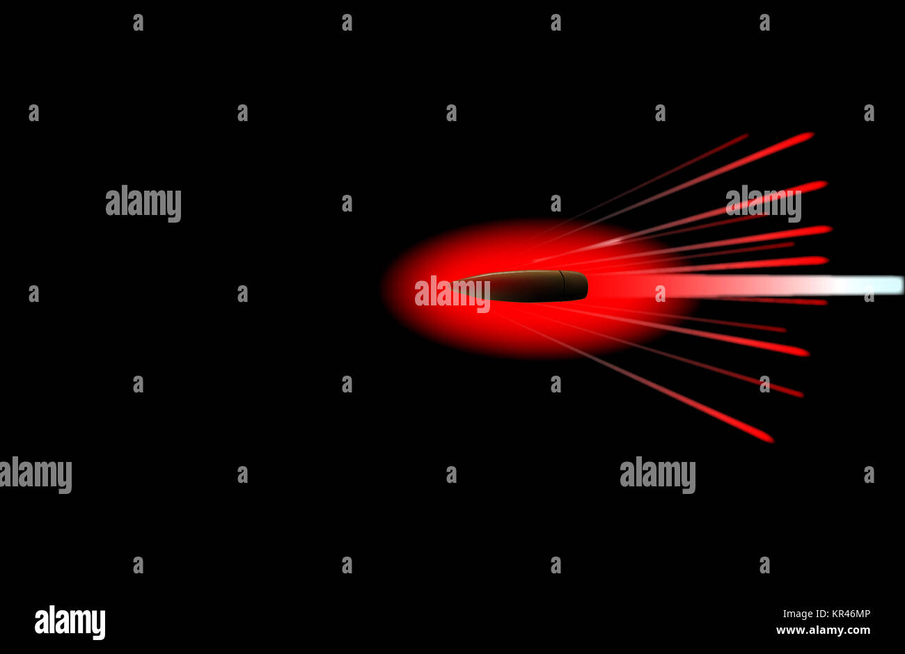 Red Hot Bullet Stock Photo - Alamy