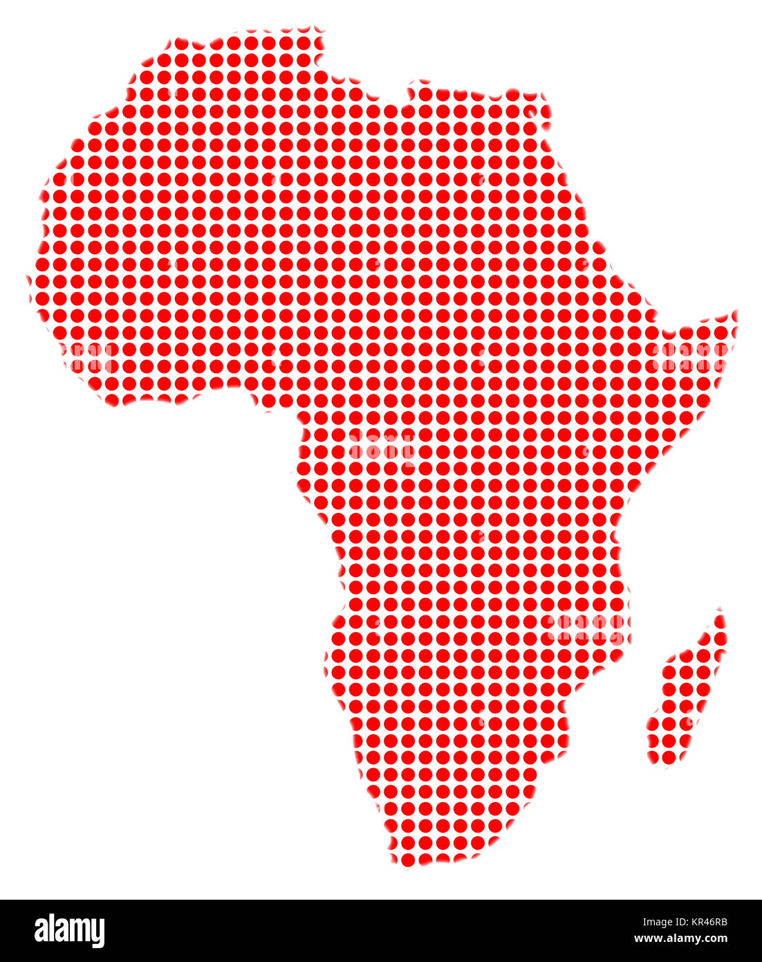 African Dot Map Stock Photo - Alamy