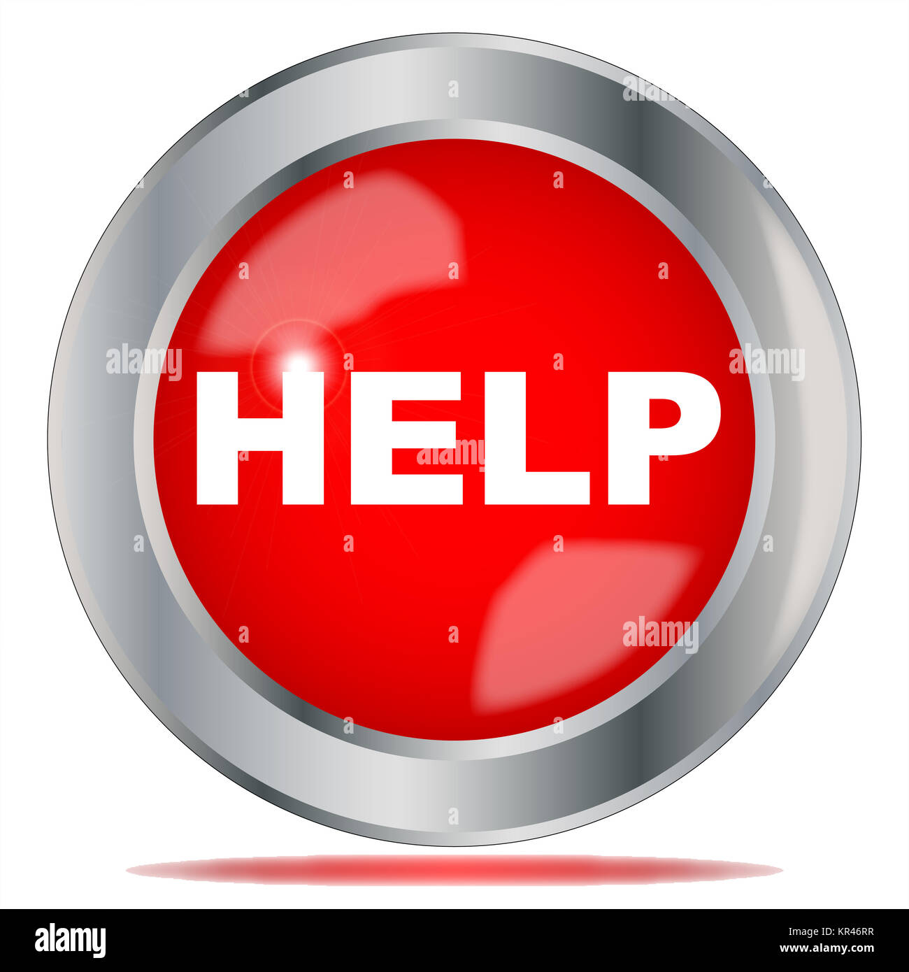 Red Help Button Stock Photo - Alamy