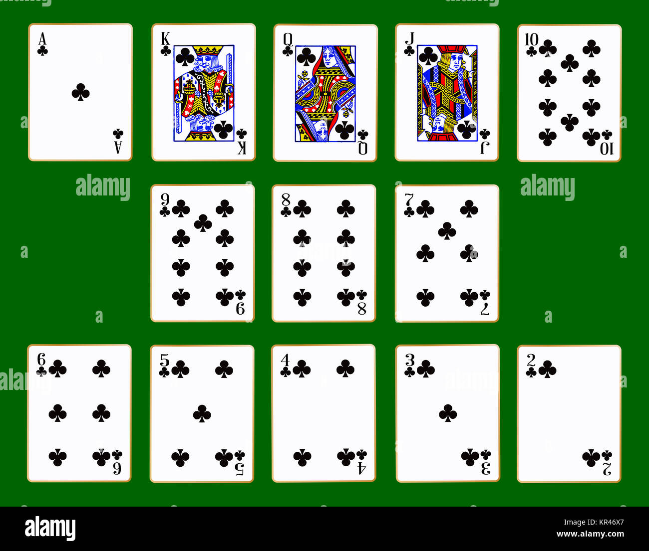 Clubs Suit Of Cards Stock Photo - Alamy