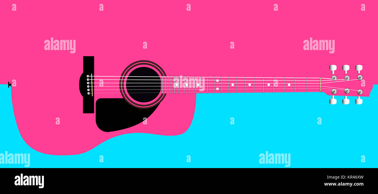 Pink Acoustic Guitar Background Stock Photo - Alamy