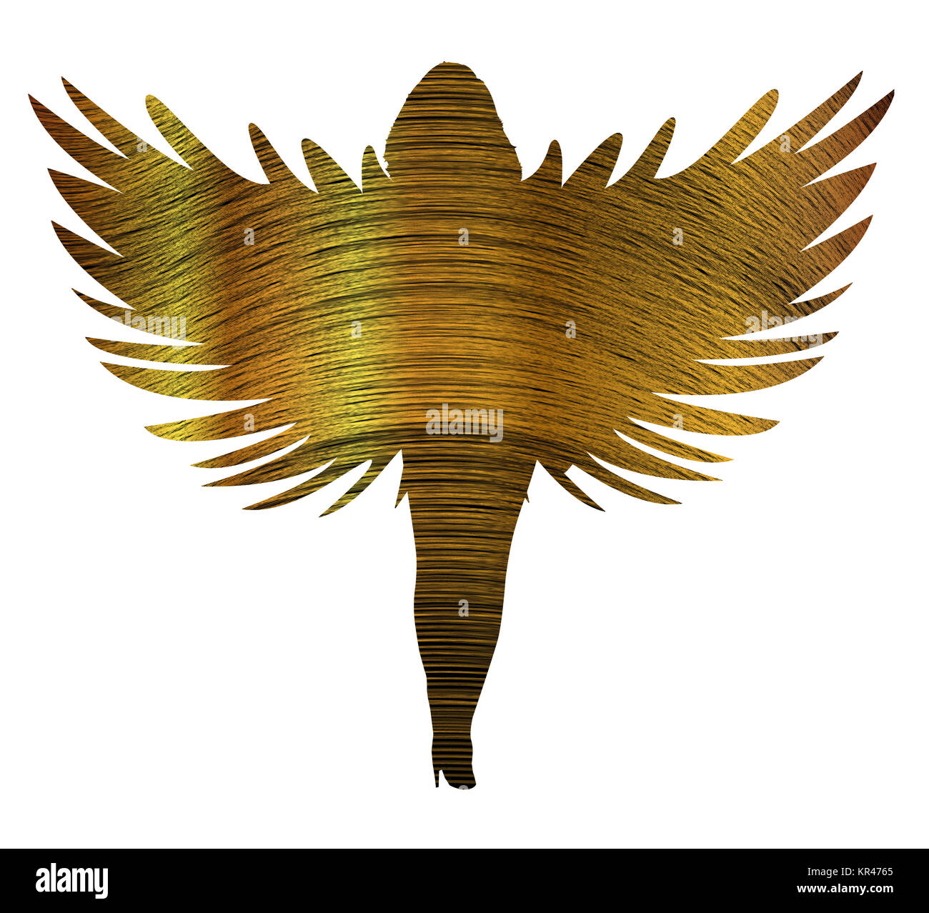 Gold Angel Silhouette Stock Photo - Alamy