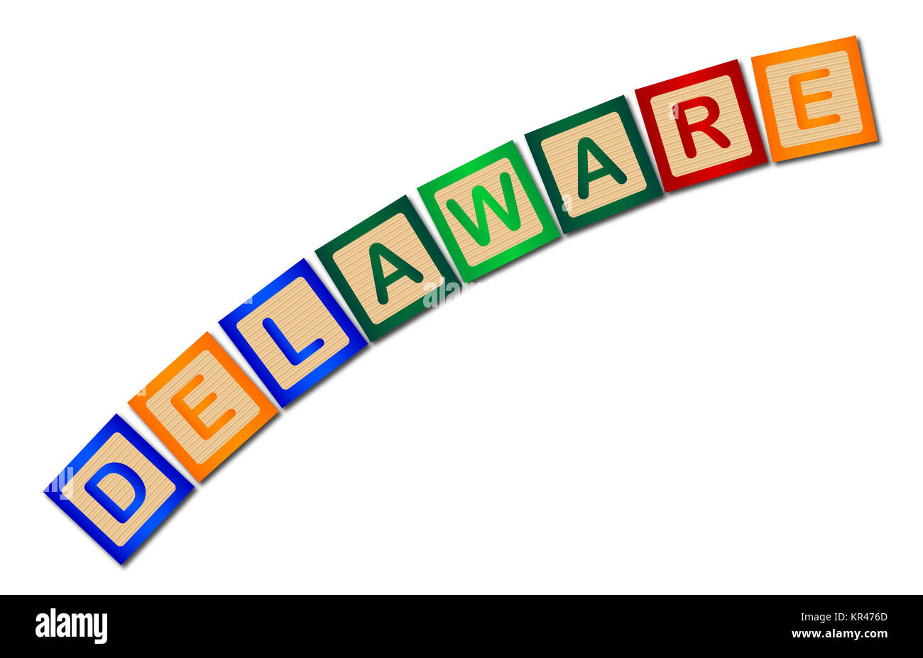 Delaware Wooden Block Letters Stock Photo - Alamy