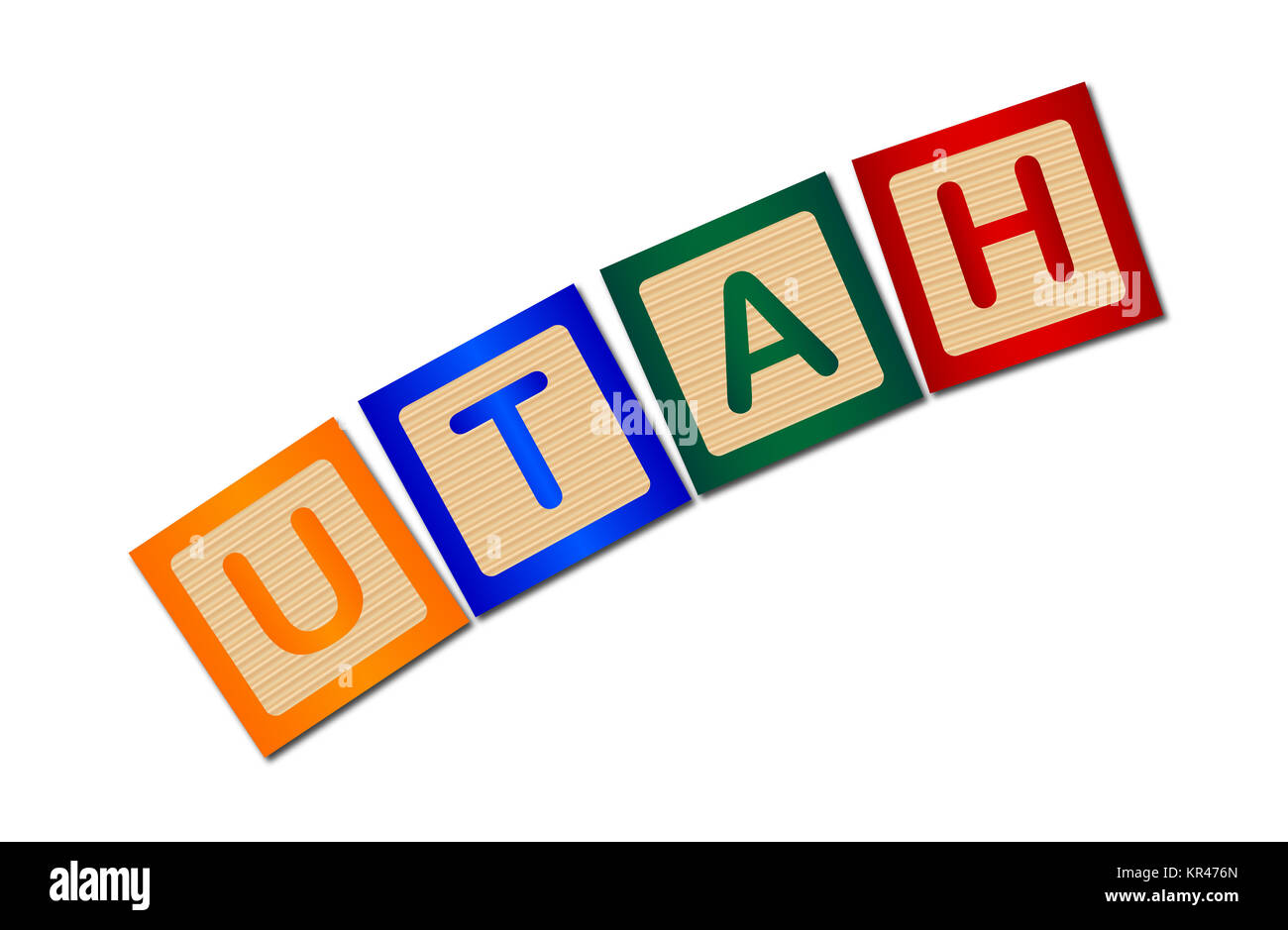 Utah Wooden Block Letters Stock Photo - Alamy