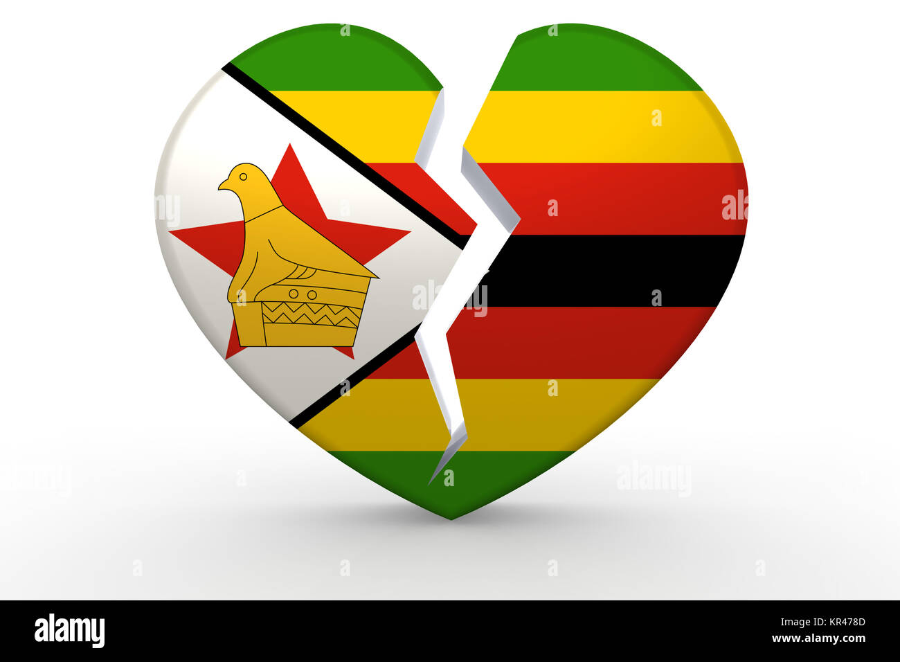 Zimbabwe flag heart icon hi-res stock photography and images - Alamy