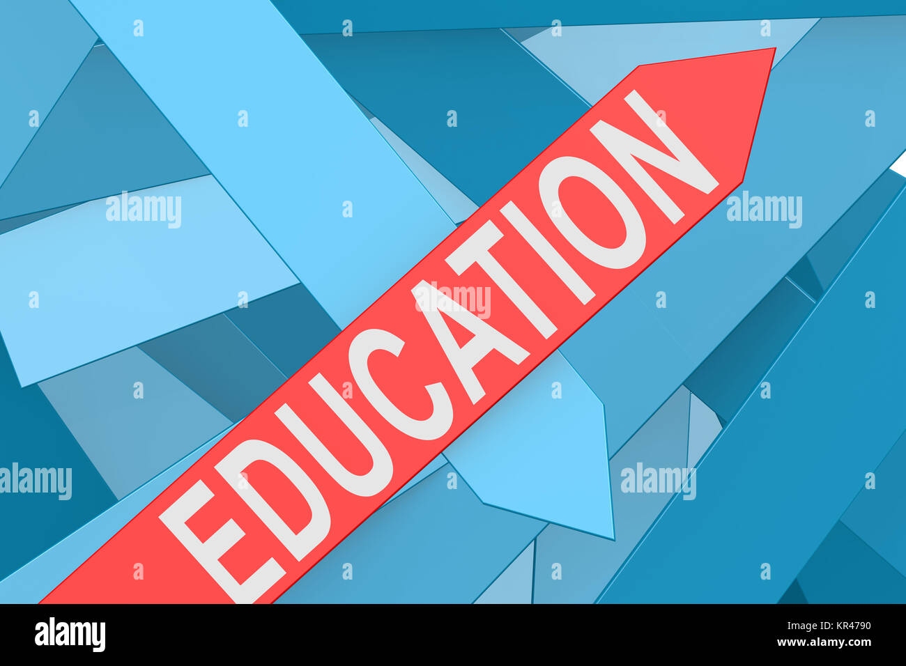 Education arrow pointing upward Stock Photo - Alamy