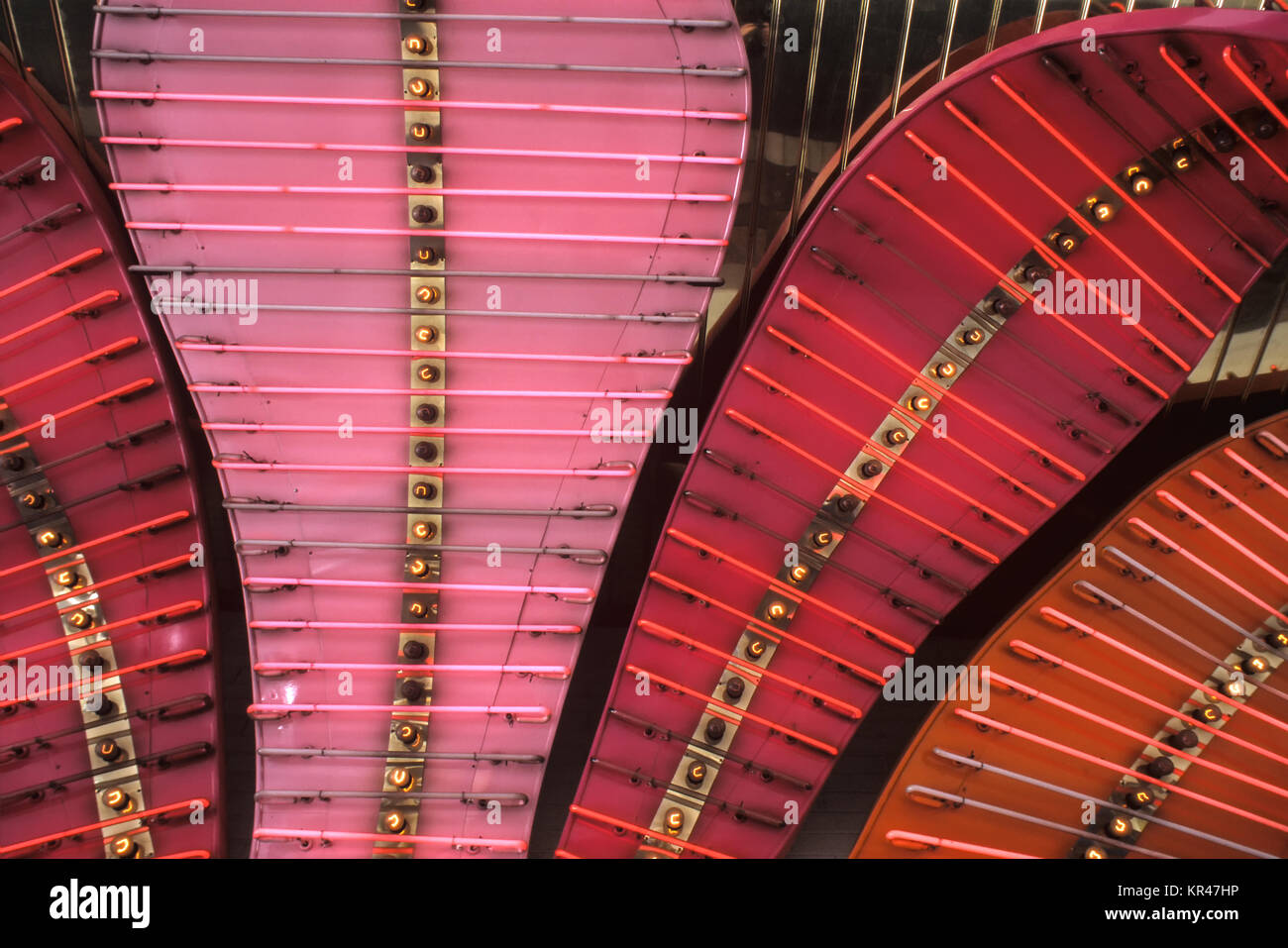 A close-up, abstract view of bright neon signage Stock Photo - Alamy