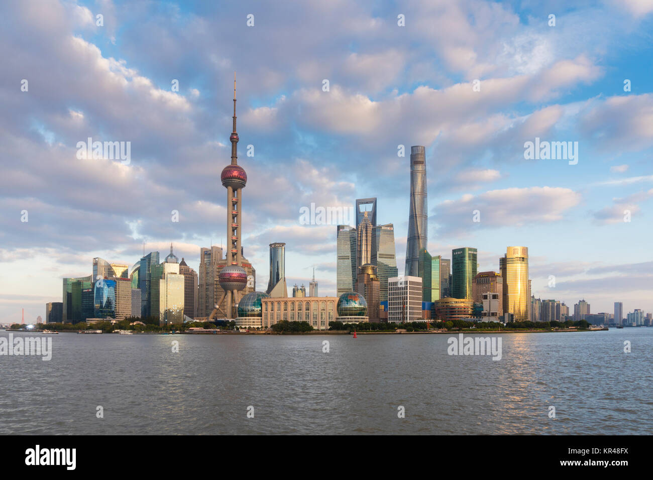 Shanghai at sunset Stock Photo - Alamy