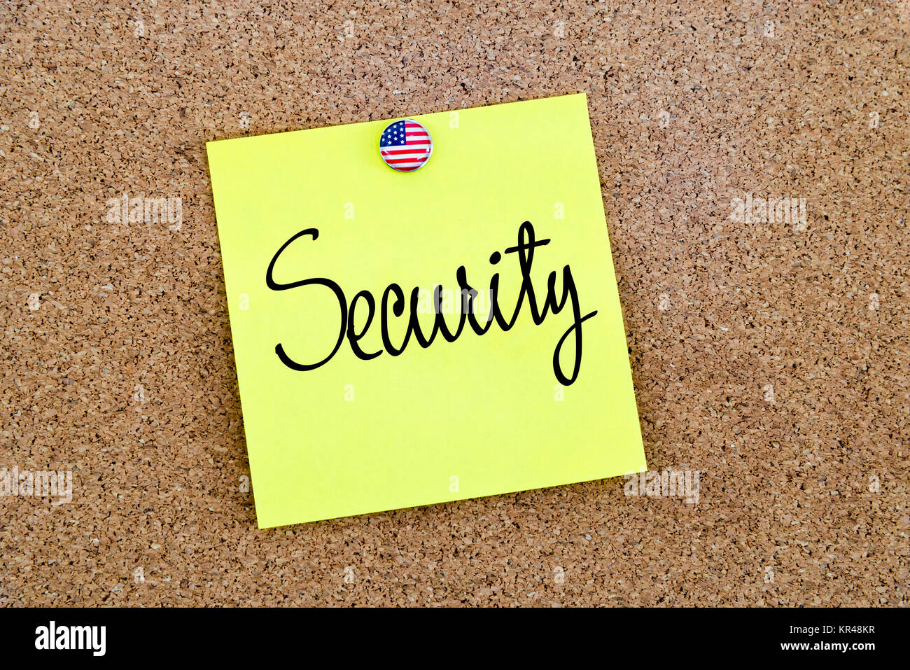 Written text Security over yellow paper note Stock Photo - Alamy