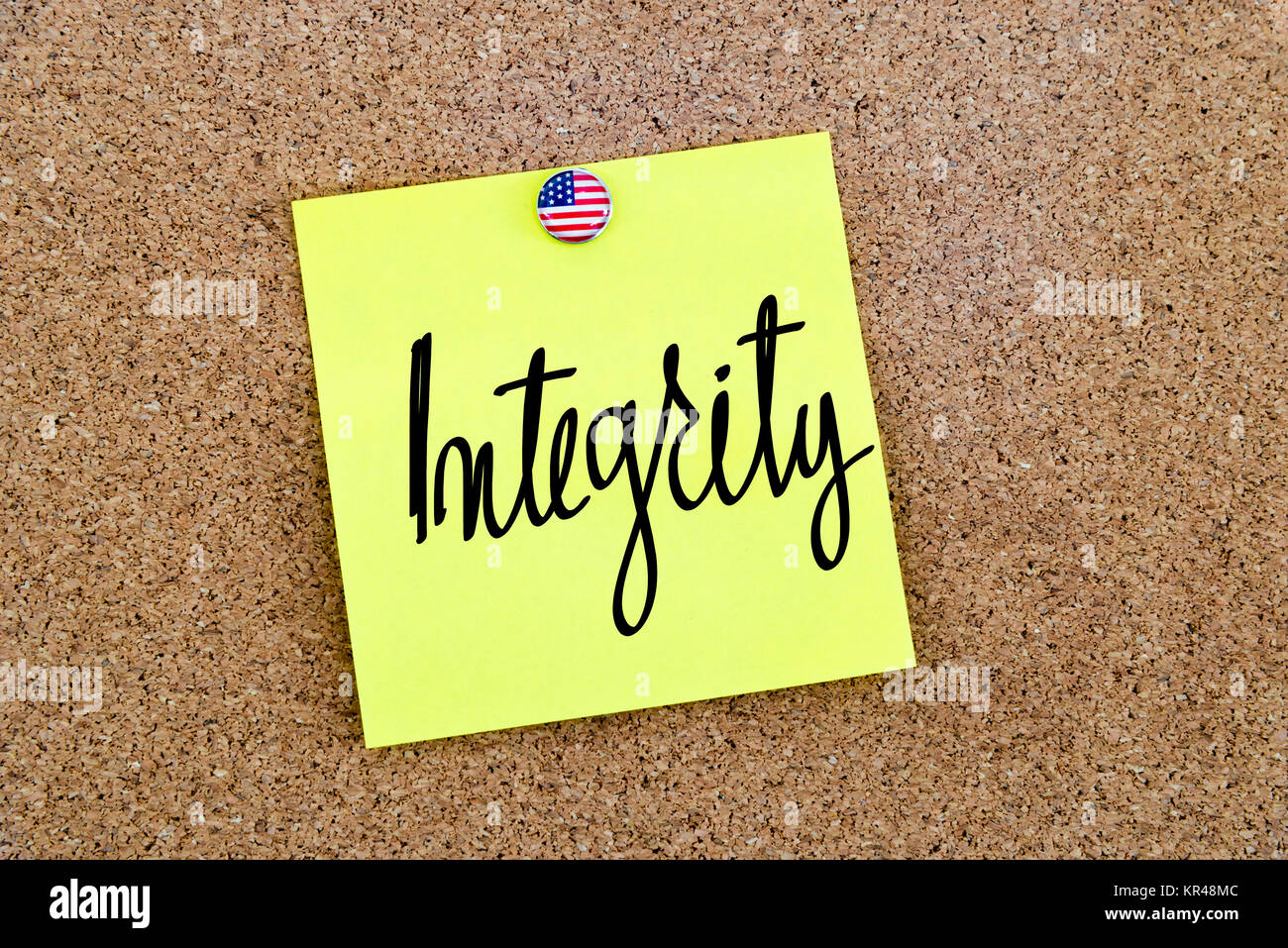 Written text Integrity over yellow paper note Stock Photo - Alamy