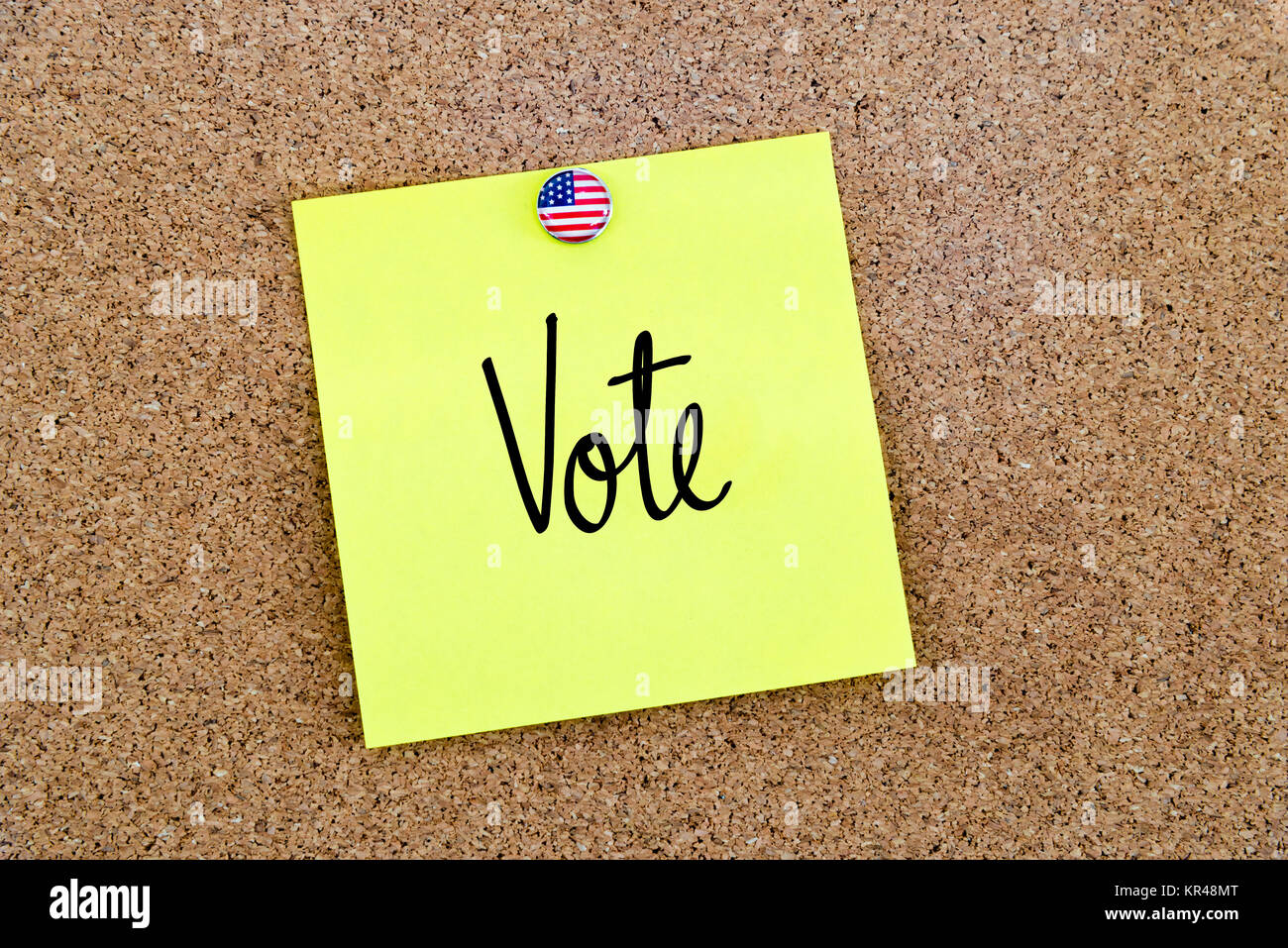 Written text Vote over yellow paper note Stock Photo - Alamy