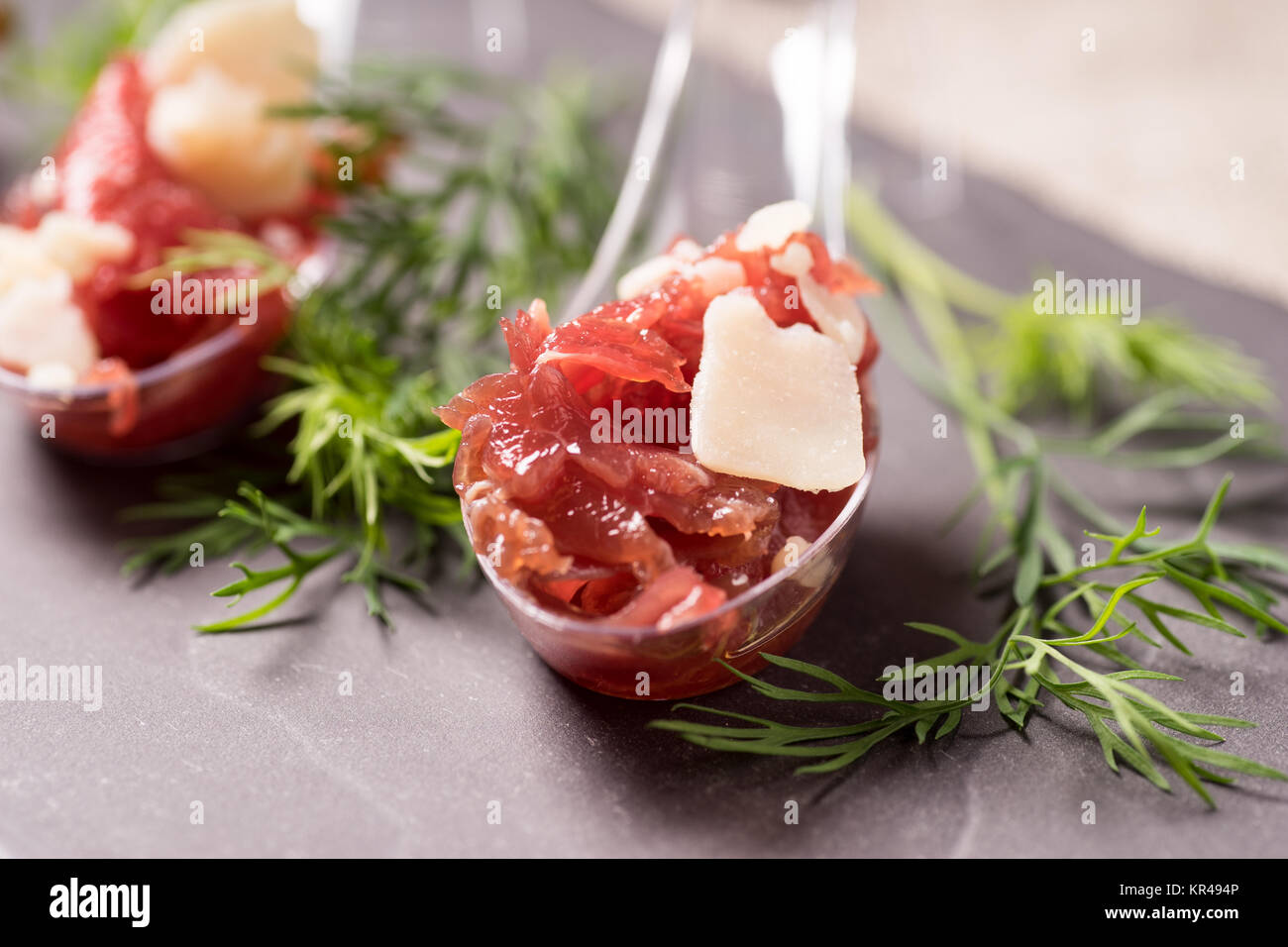 Appetizer with meat Stock Photo - Alamy