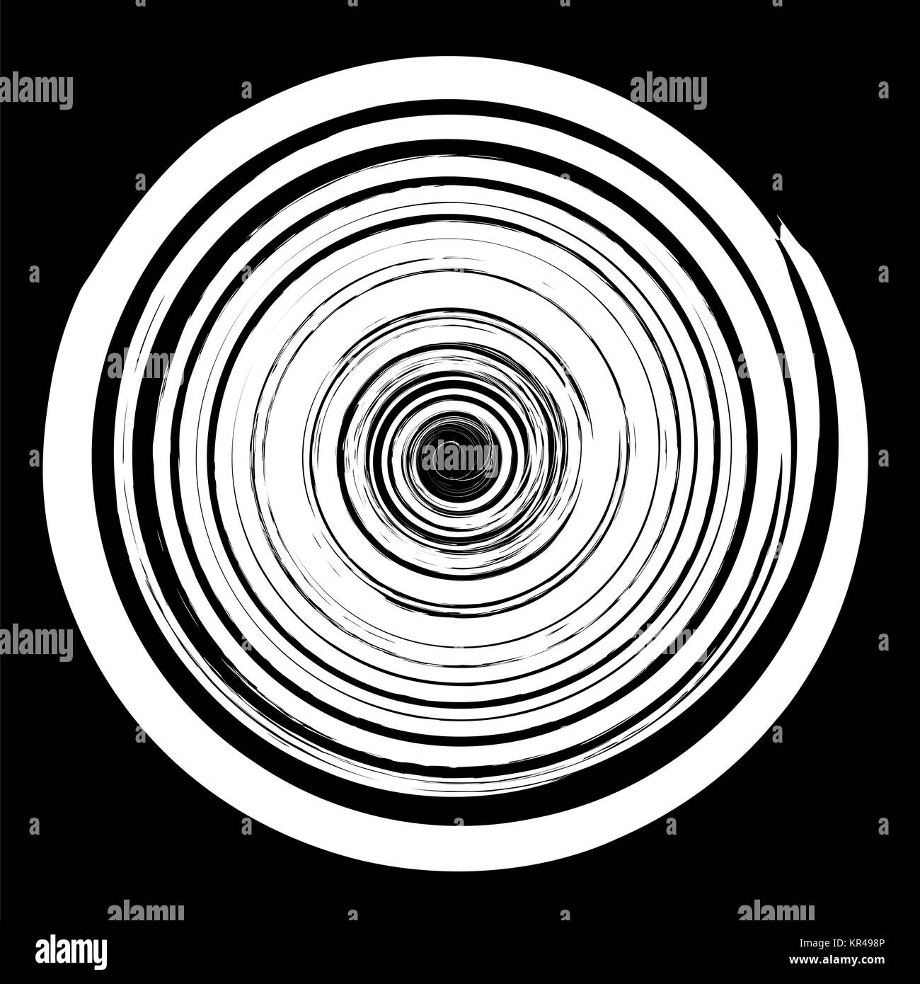 Grunge Round Pattern. White Spiral Splatter Stock Photo - Alamy