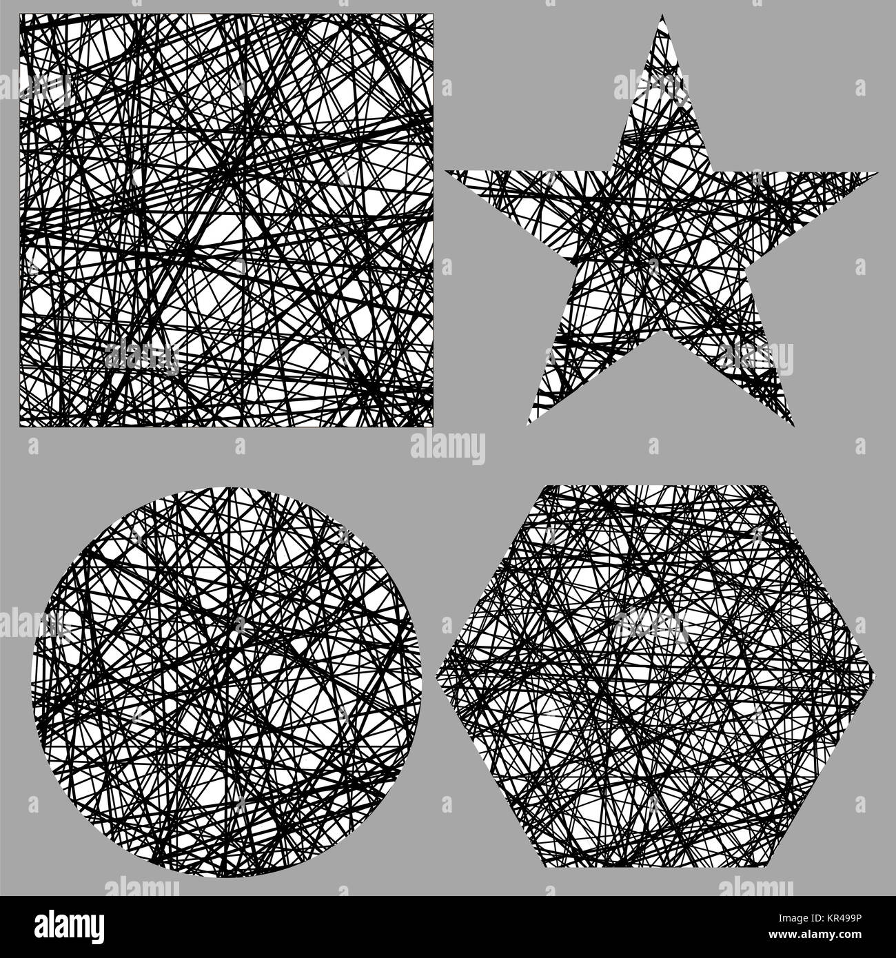 Set different grunge shapes hi-res stock photography and images - Alamy
