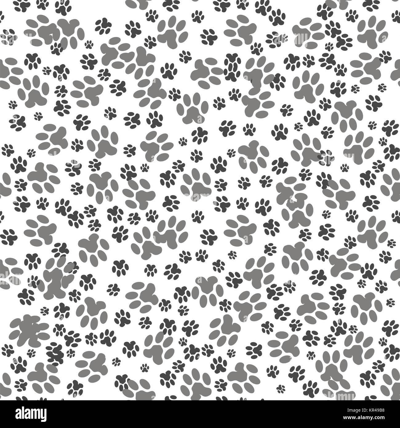 Seamless Cat Animal Paw Pattern Stock Photo - Alamy