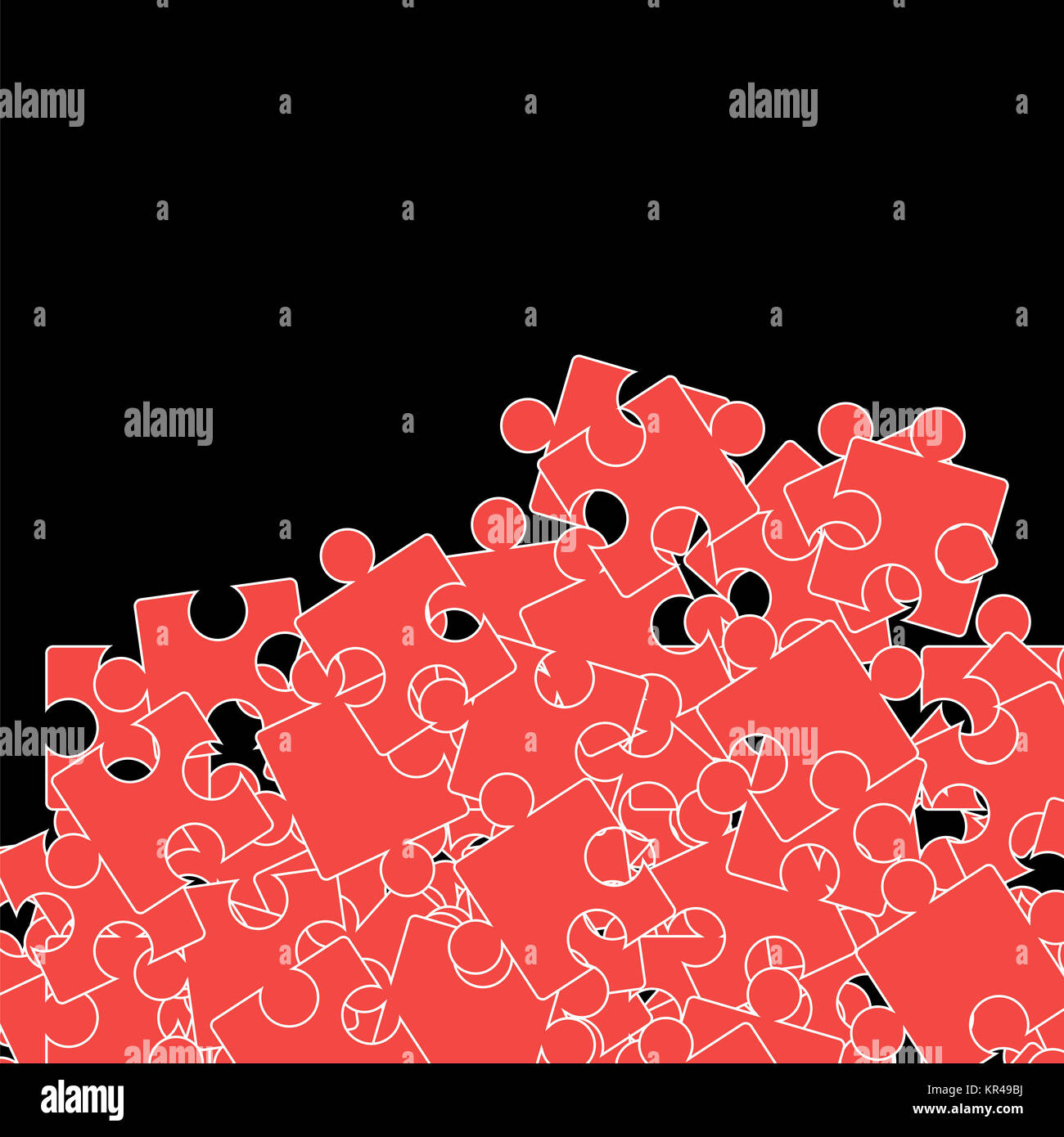 Black jigsaw puzzle shapes hi-res stock photography and images - Alamy