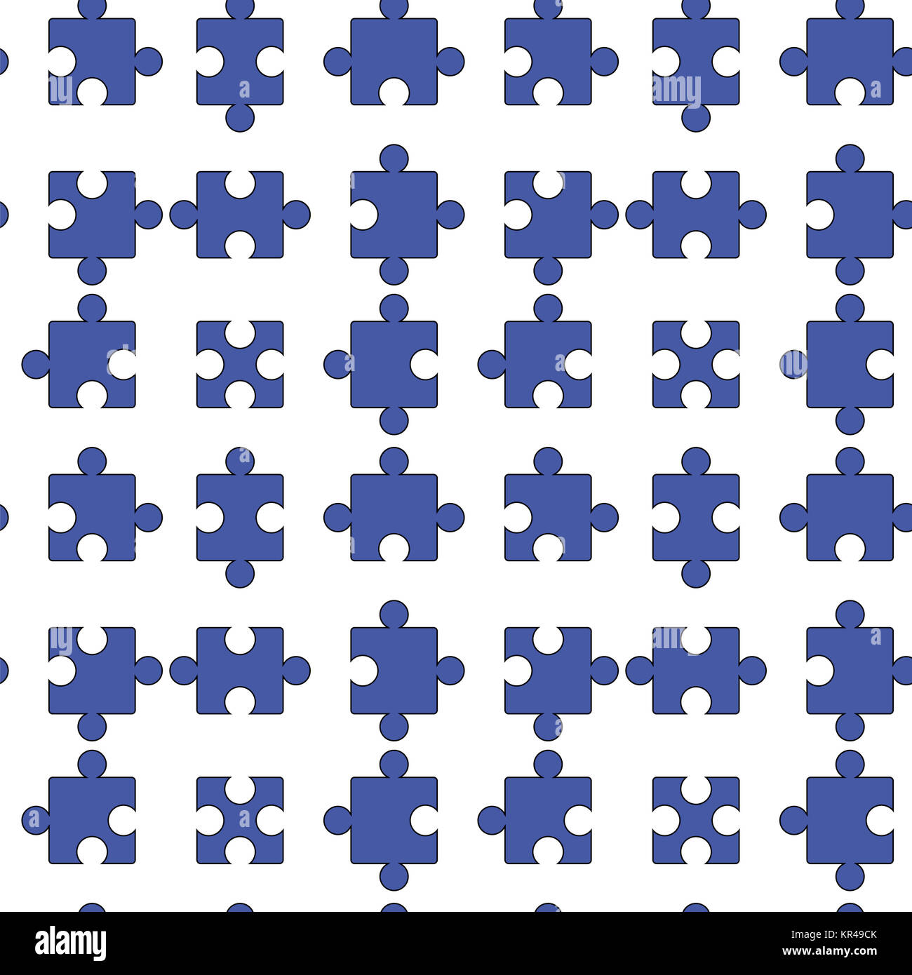 Seamless Jigsaw Pattern Stock Photo - Alamy