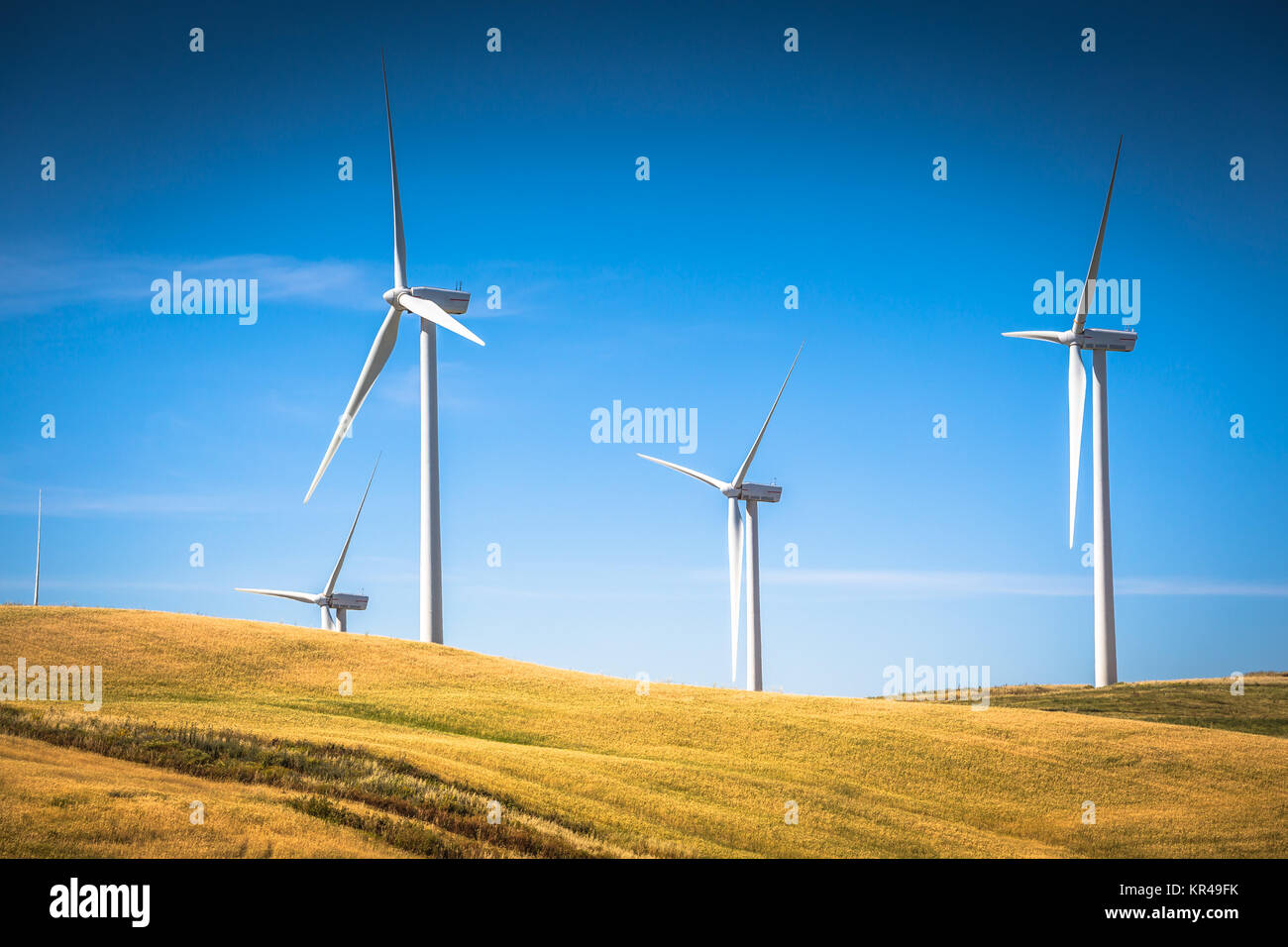 Windmills for electric power production Stock Photo - Alamy