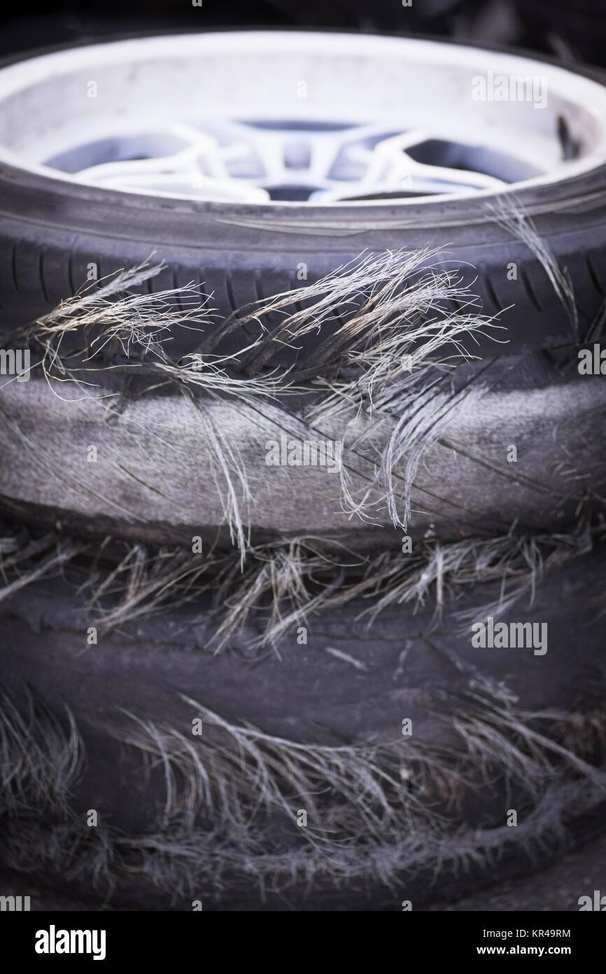 Blown out tires Stock Photo - Alamy