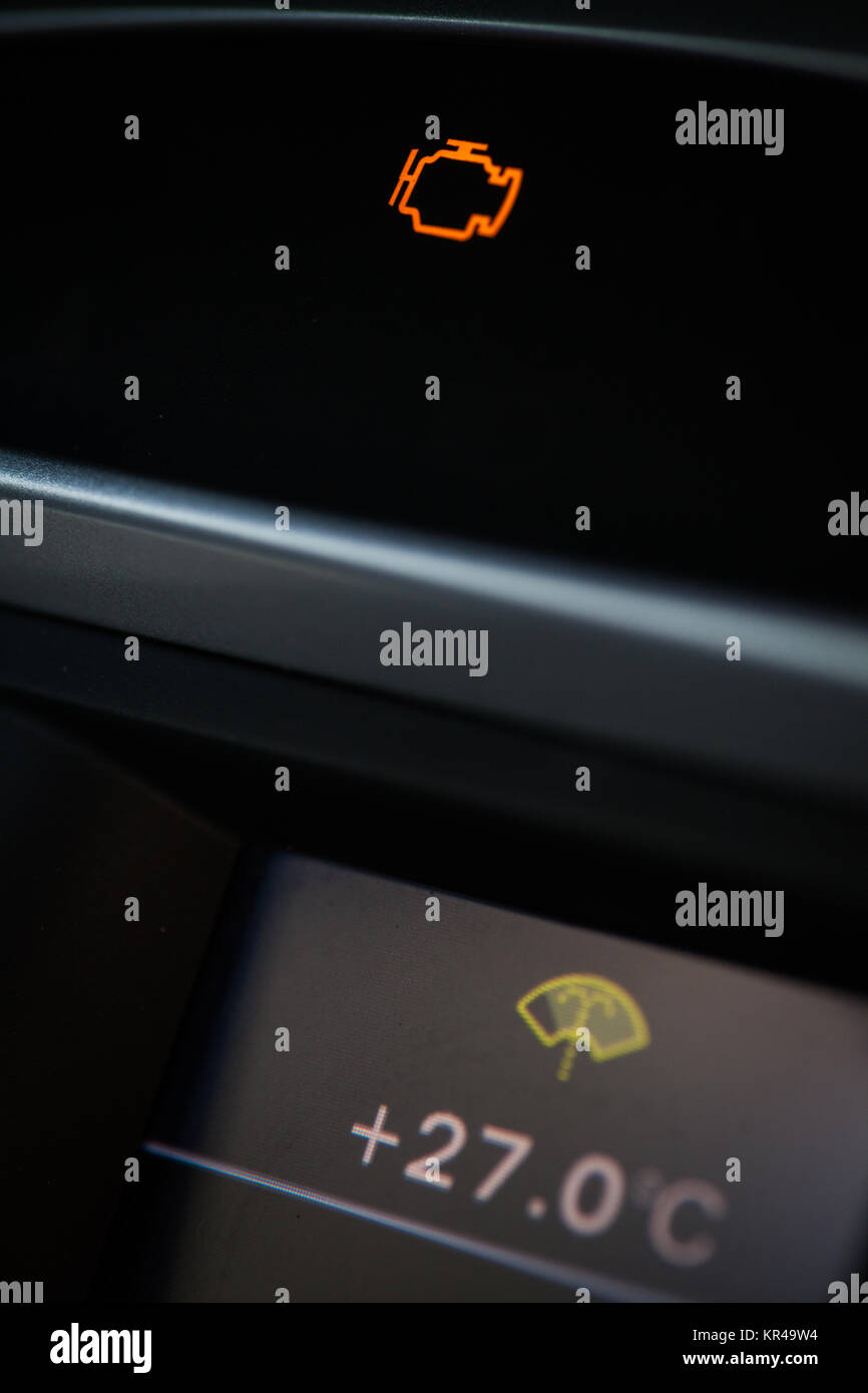 Check engine icon Stock Photo - Alamy