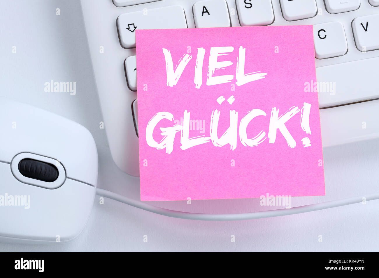 good luck success successful exam test desires office Stock Photo - Alamy